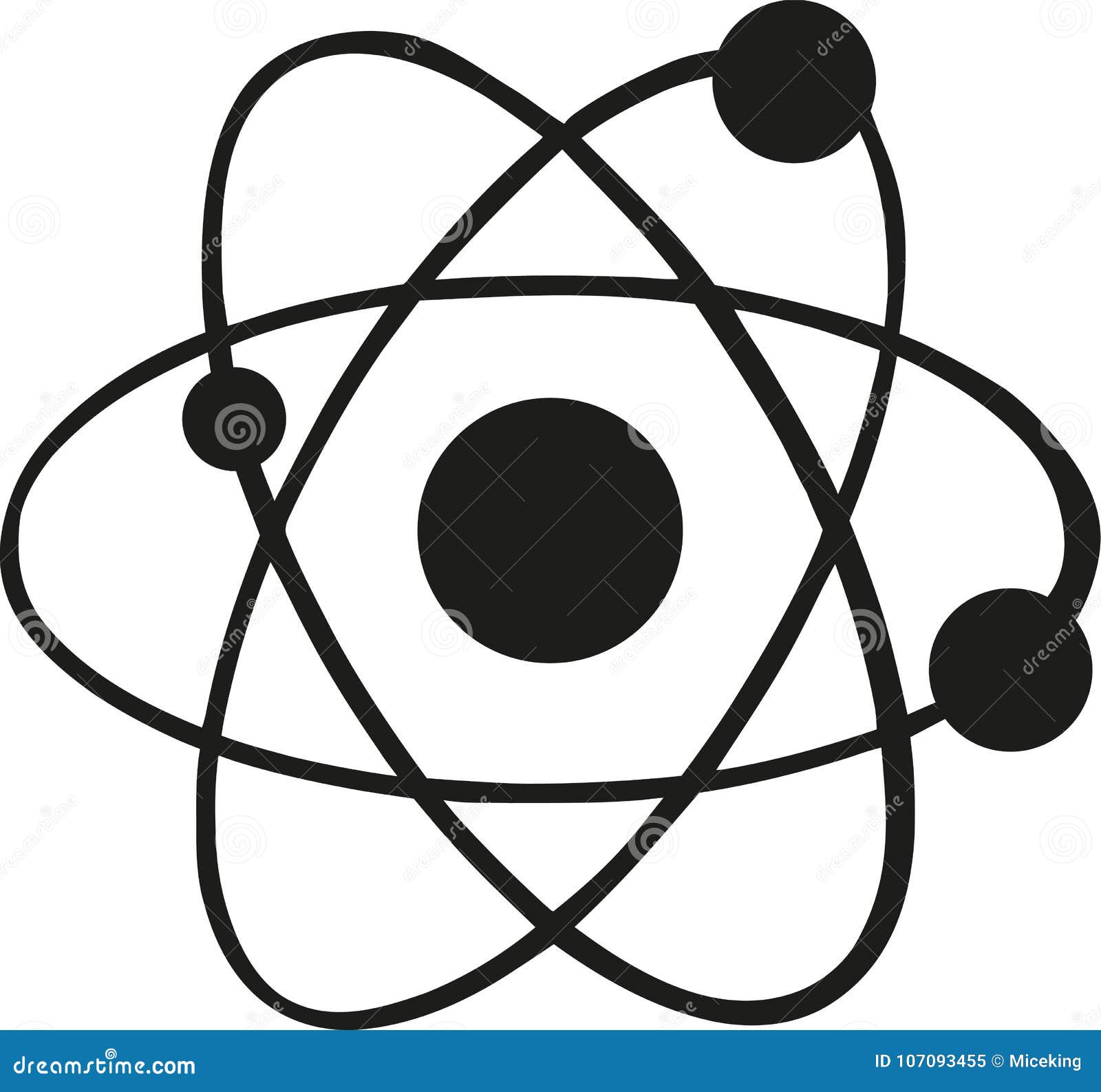 Atom sign vector stock vector. Illustration of molecule - 107093455