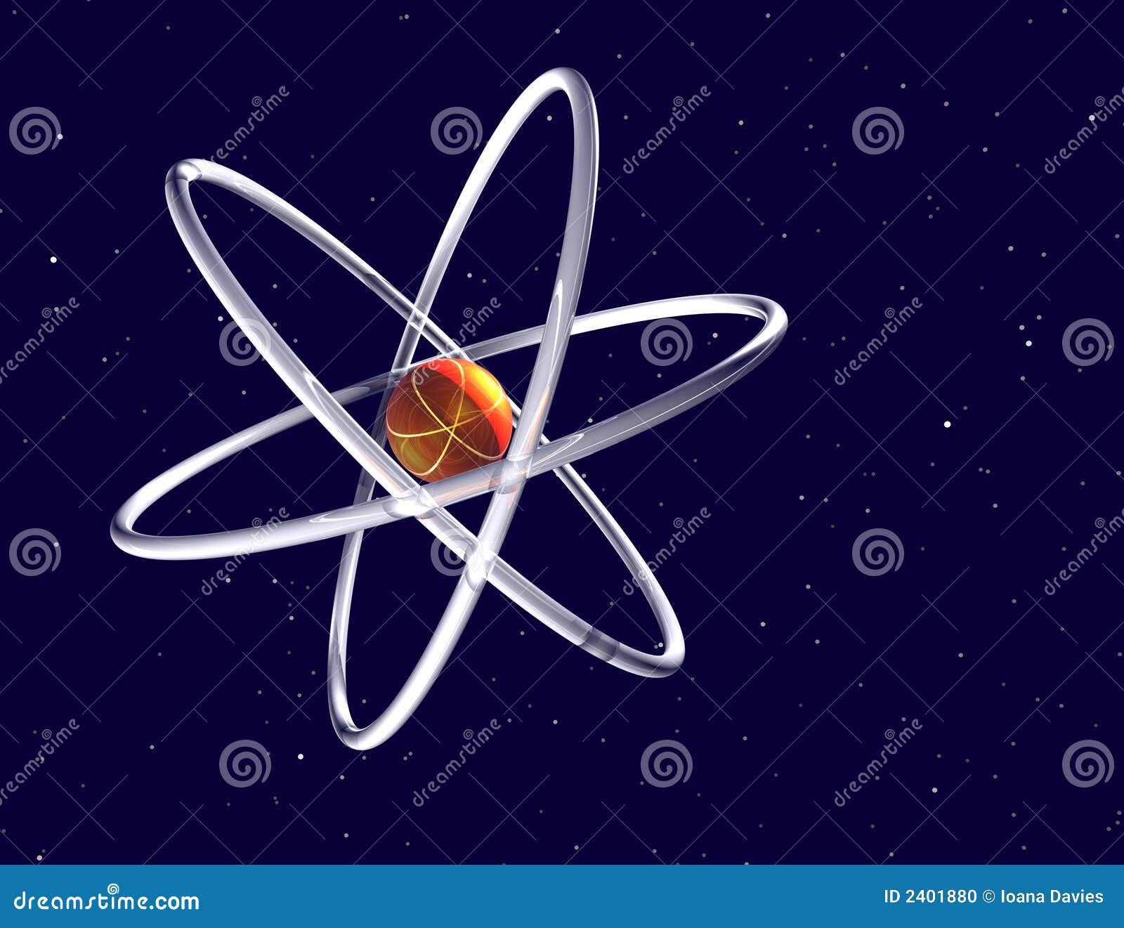 Atom and starfield stock photo. Image of mirror, futuristic - 2401880