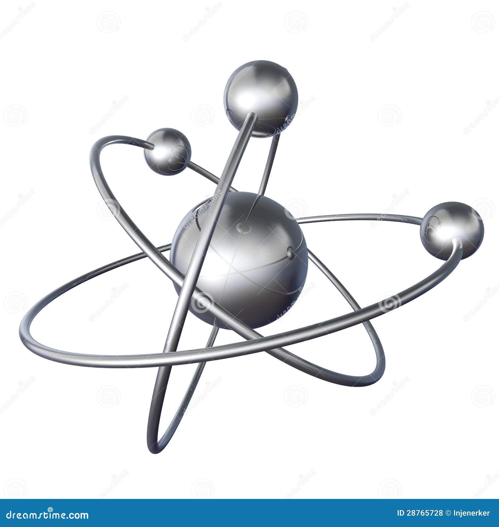 Atom Structure on a Black Background Stock Illustration - Illustration ...