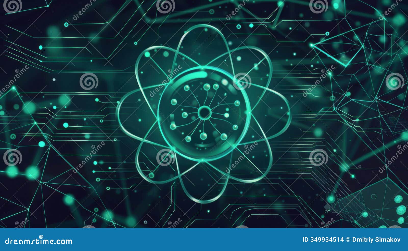 Atom Structure: Central Nucleus Represent the Nucleus As a Solid Sphere ...