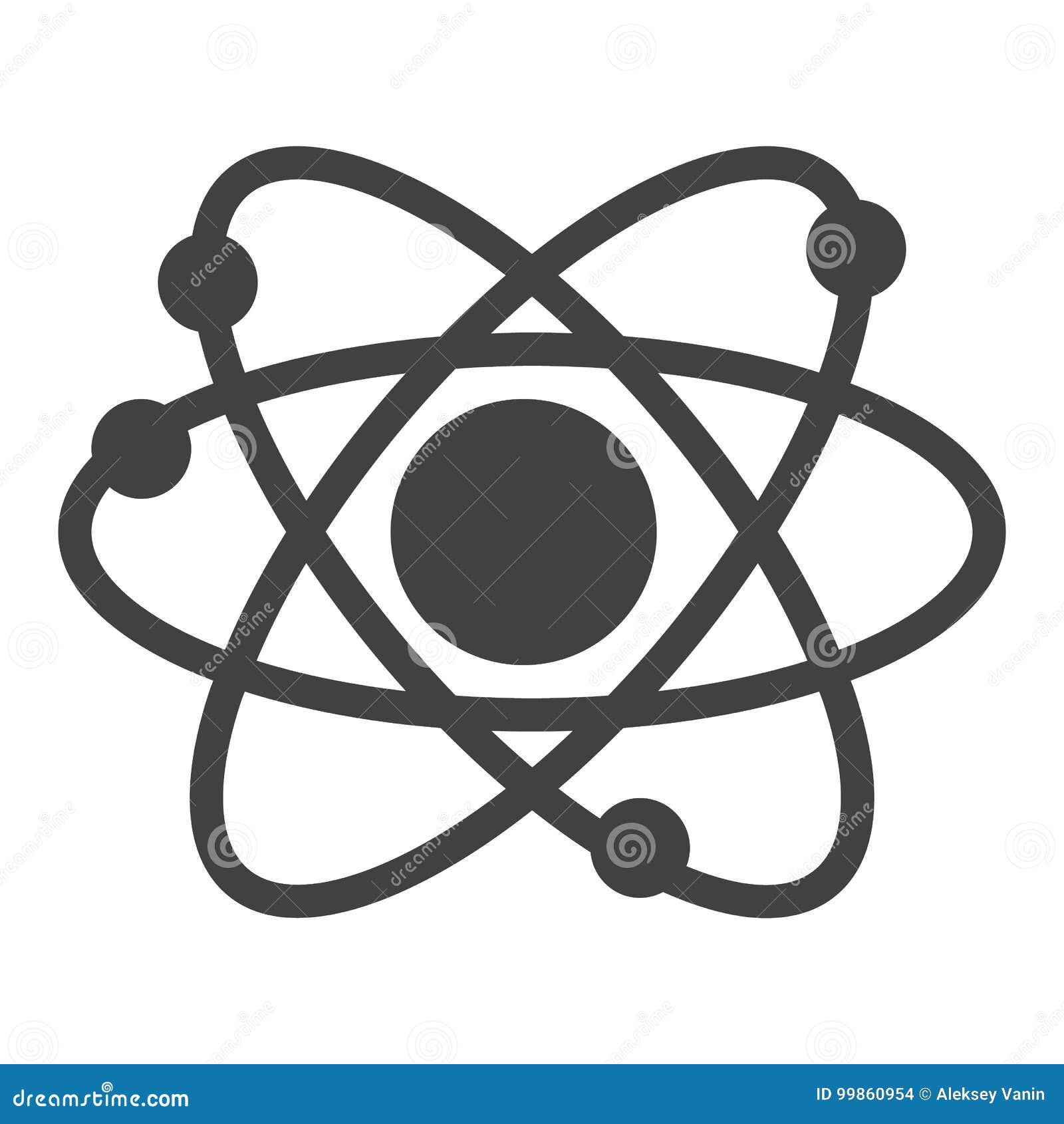 Atom structure icon vector stock vector. Illustration of sign - 99860954