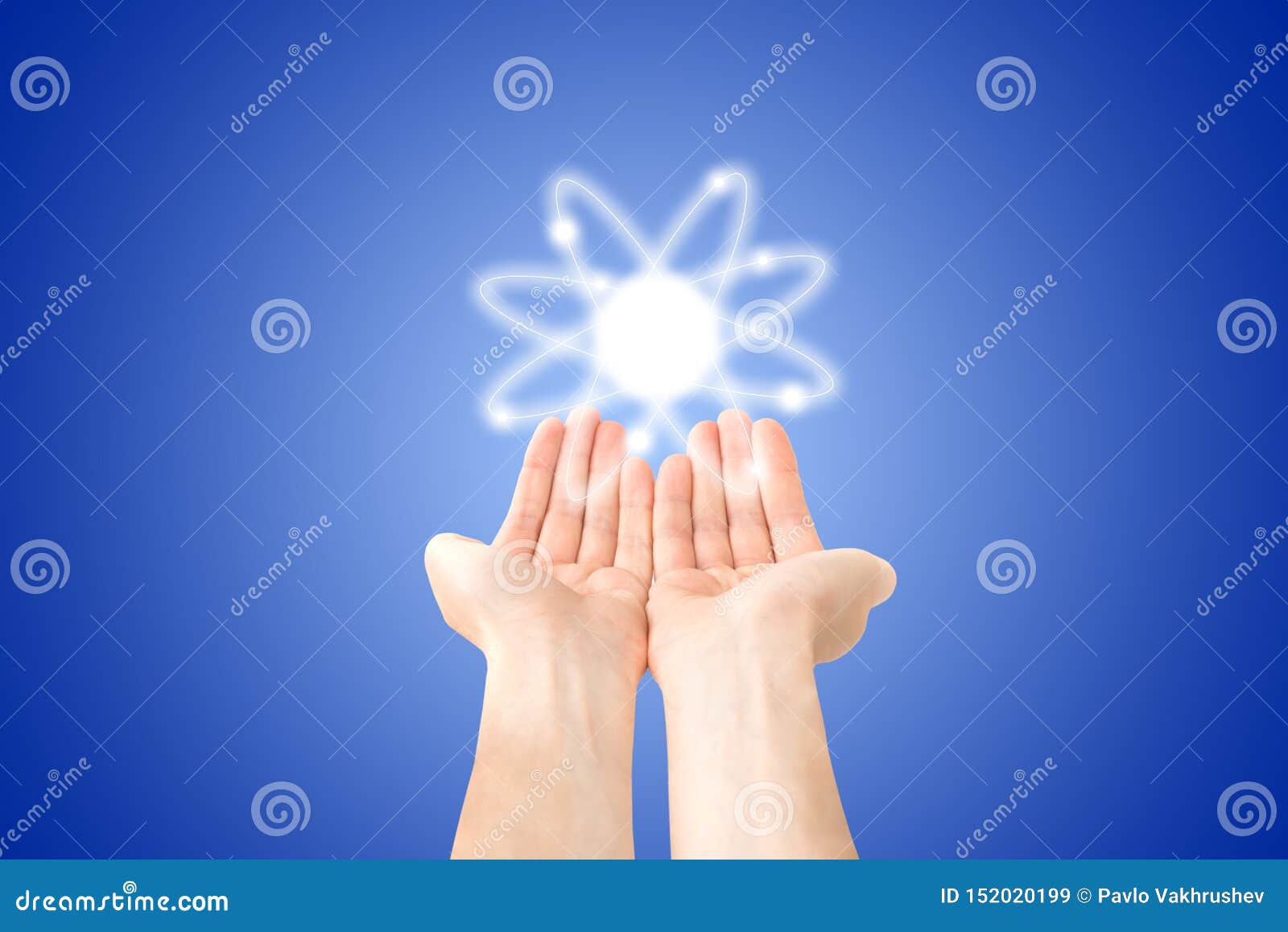 Atom Structure Model in Hands Stock Image - Image of neutron, education ...