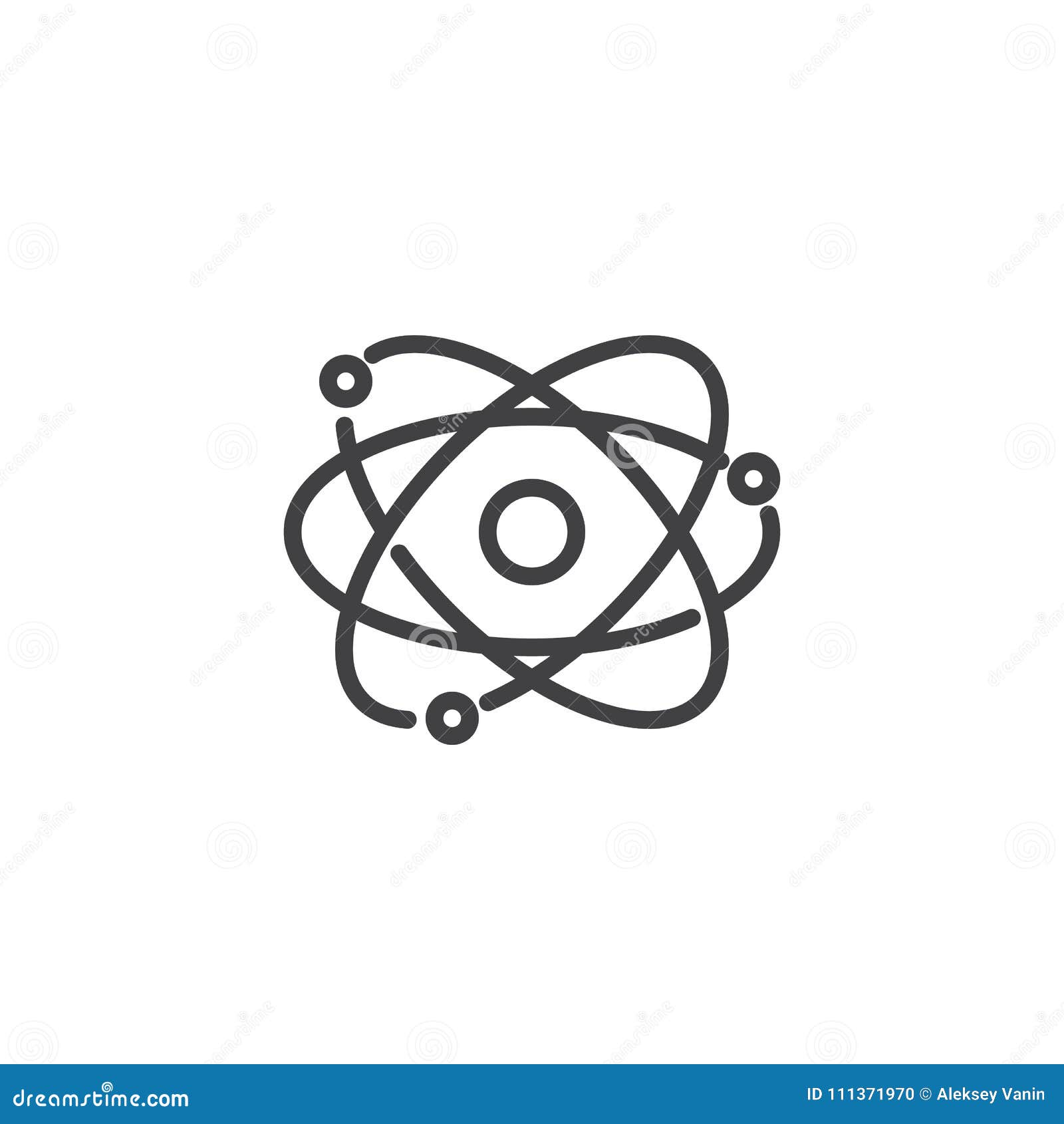 Atom Structure Outline Icon Stock Vector - Illustration of icon, simple ...