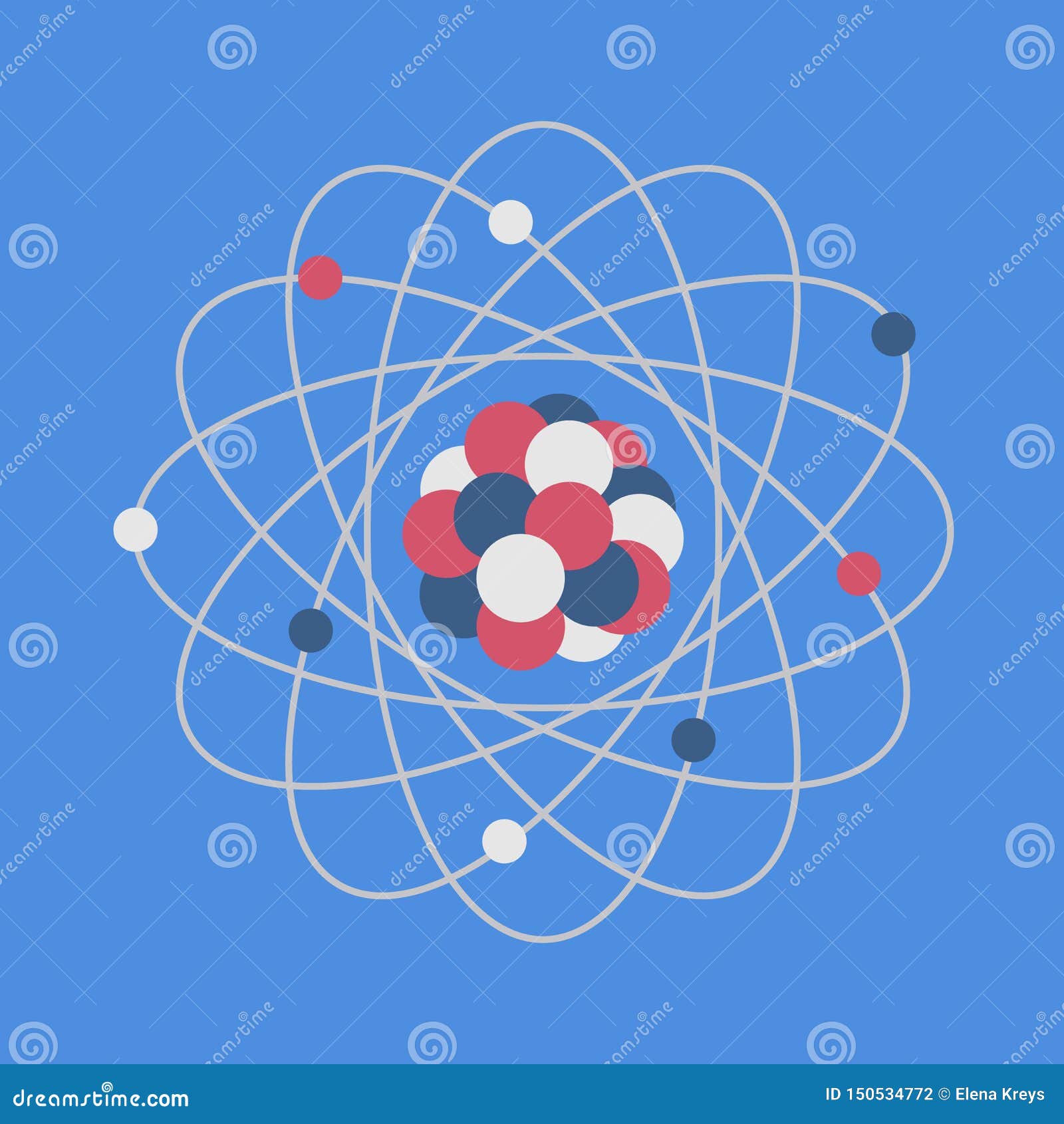 Atom Structure. Science Day. Education. Nuclear Stock Vector ...