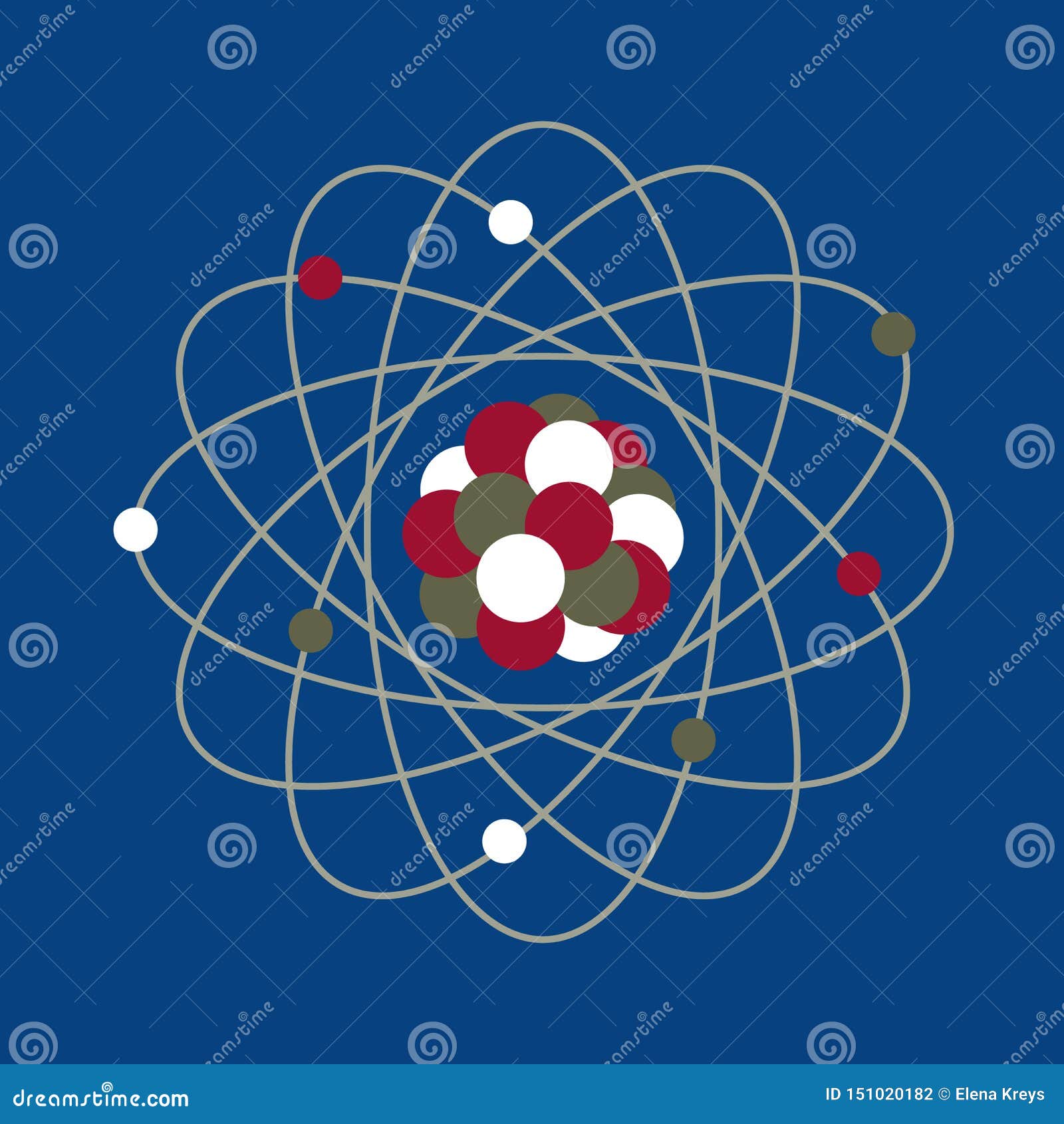 Atom Structure. Science Day. Education. Nuclear Stock Vector ...