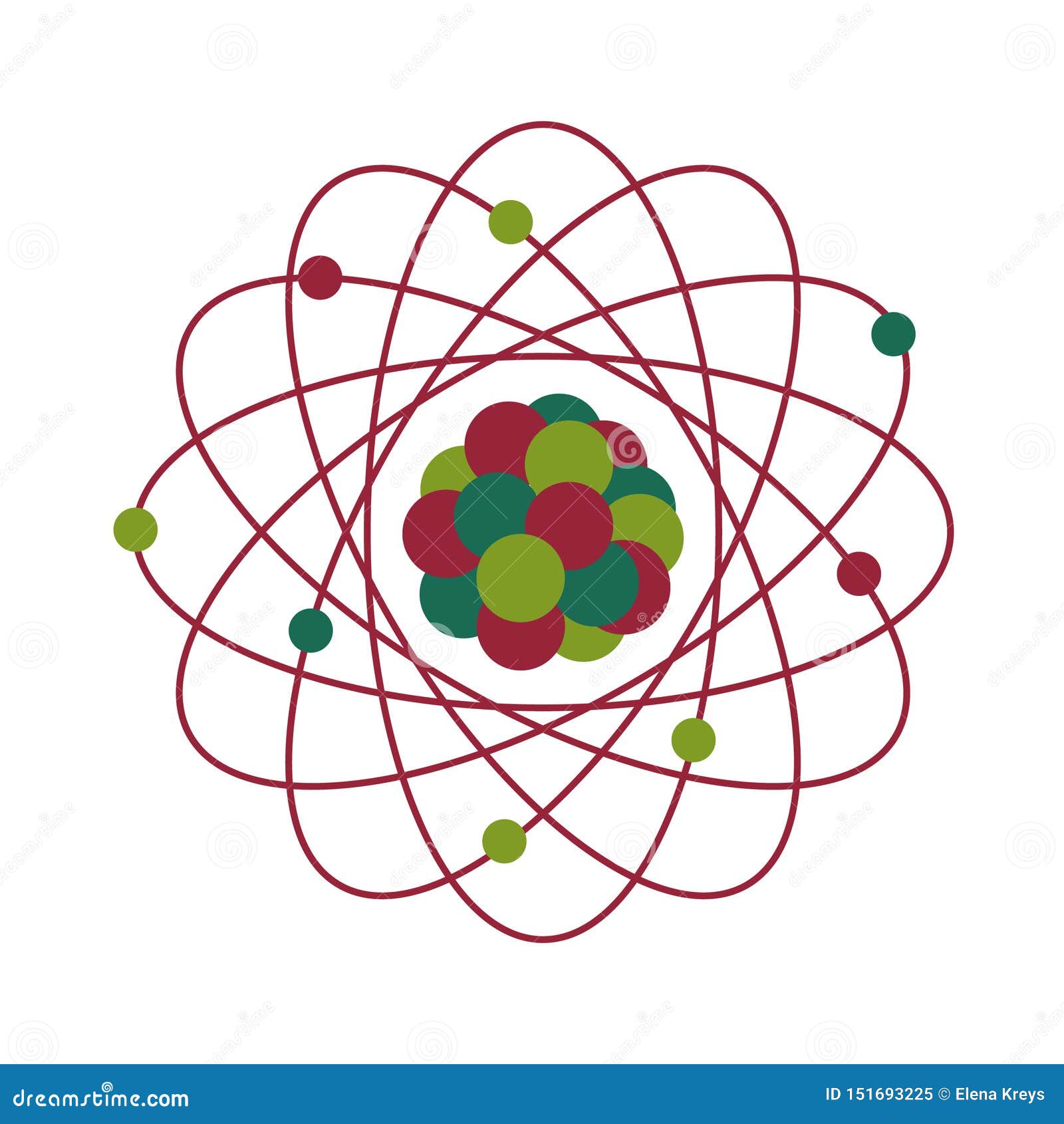 Atom Structure. Science Day. Education. Nuclear Stock Vector ...