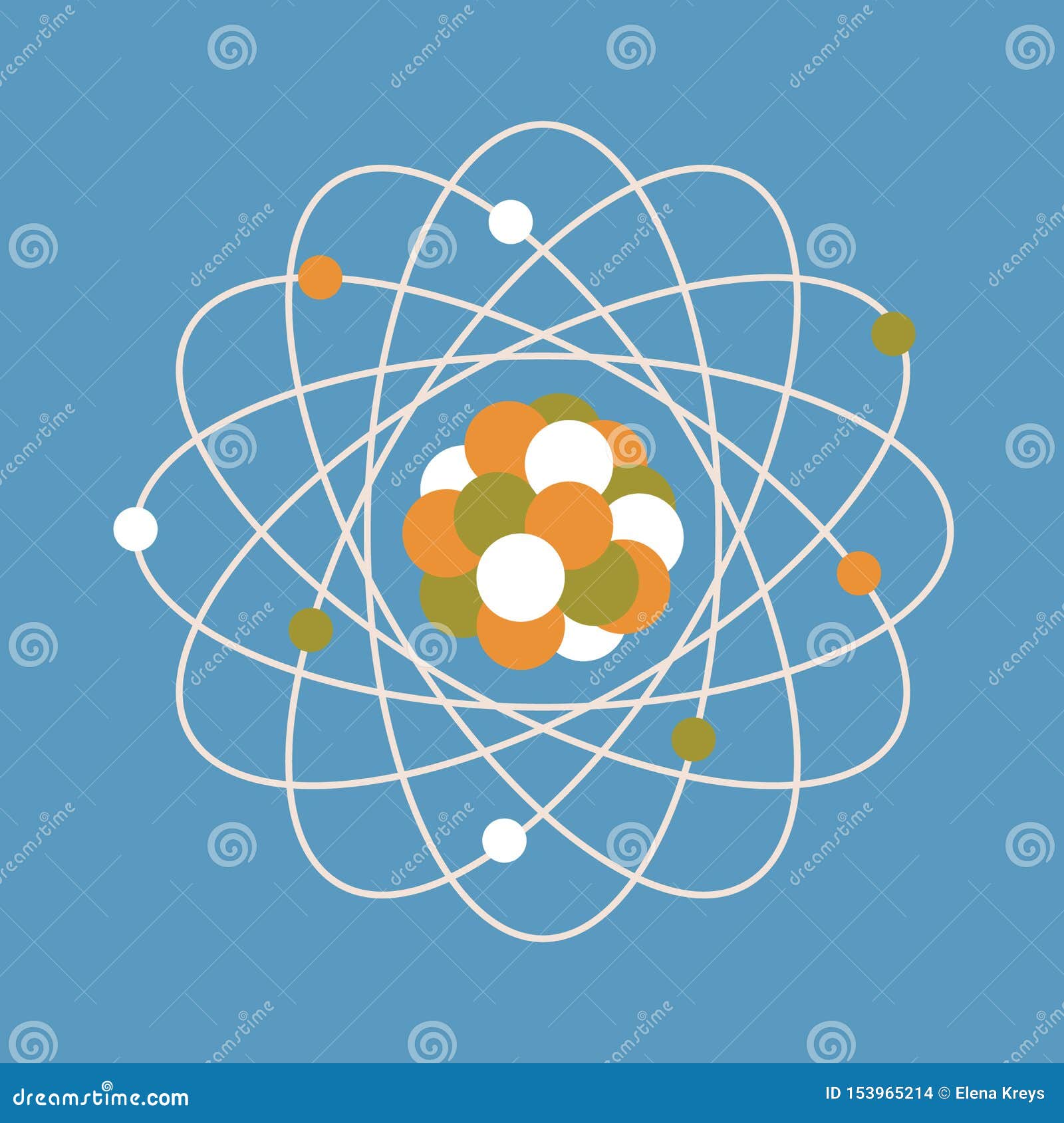 Atom Structure. Science Day. Education. Nuclear Stock Vector ...