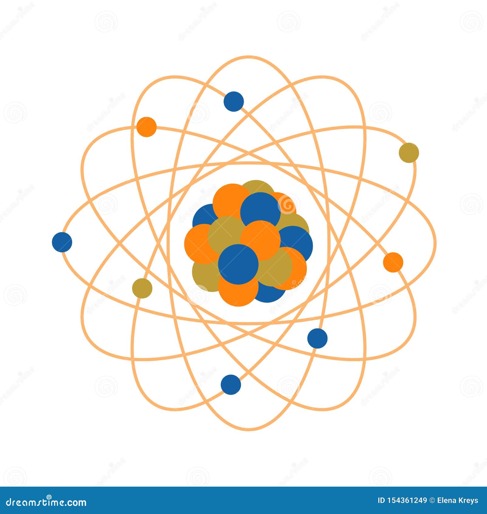 Atom Structure. Science Day. Education. Nuclear Stock Vector ...