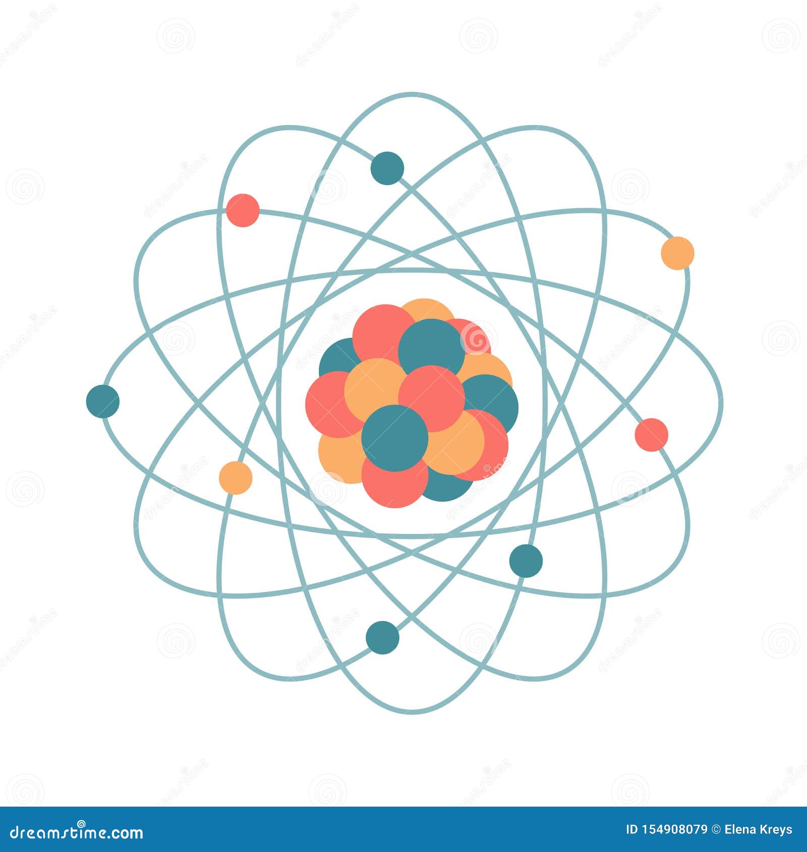 Atom Structure. Science Day. Education. Nuclear Stock Vector ...