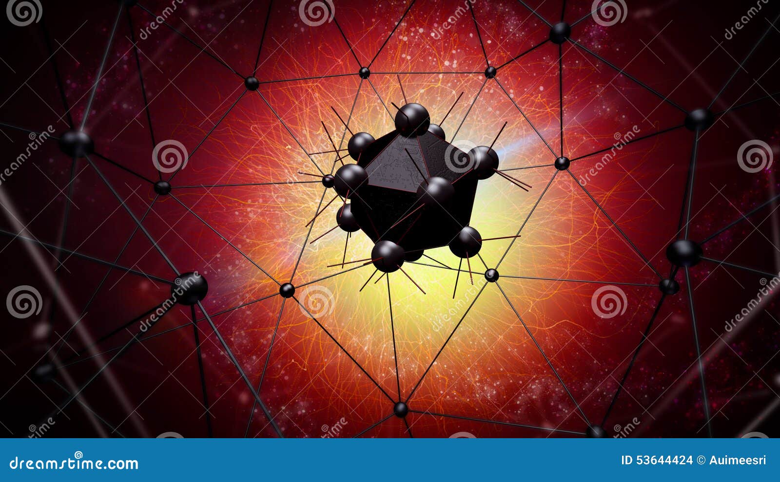 Atom Structure for Technology Stock Illustration - Illustration of ...