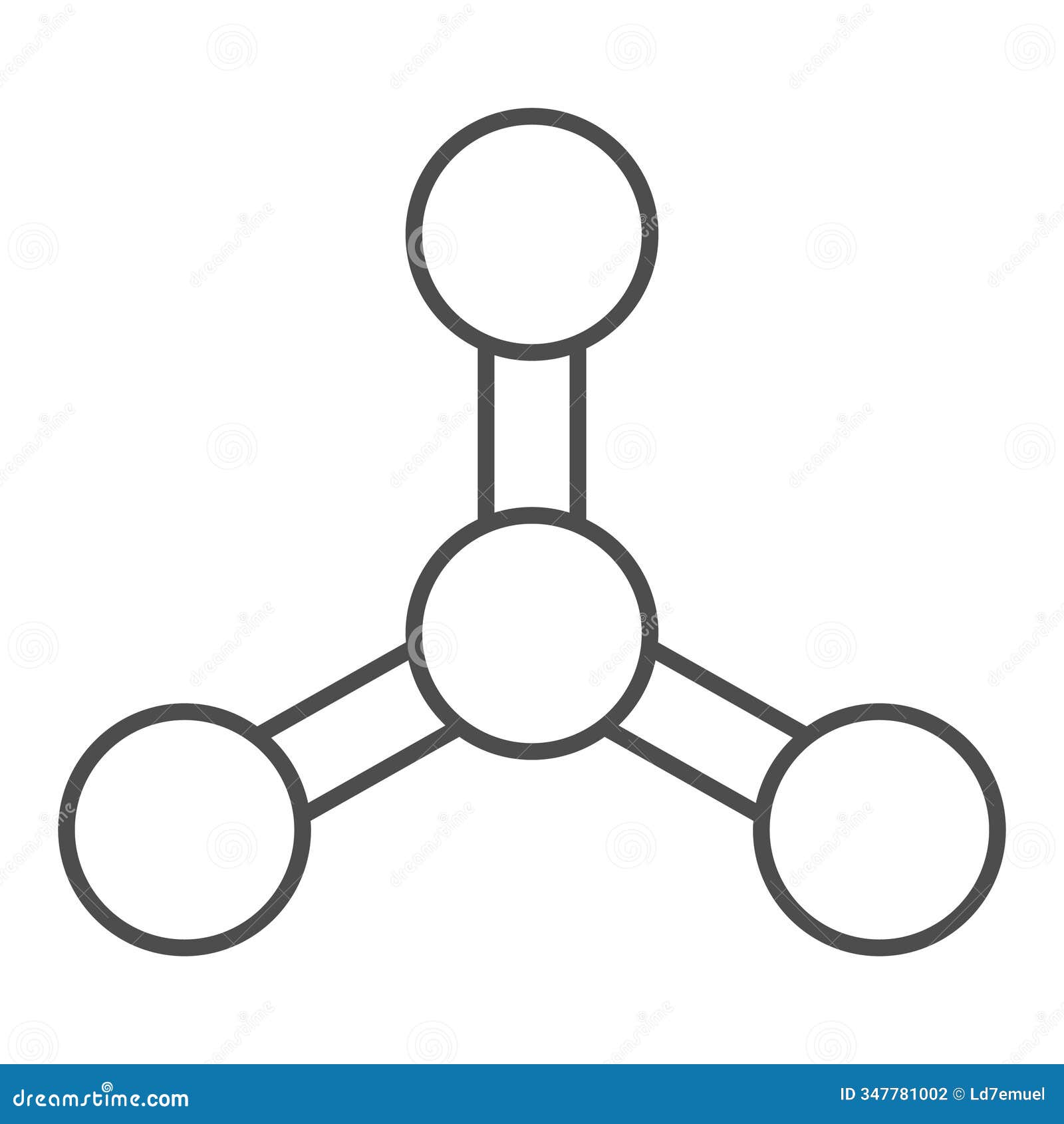 Atom Structure Thin Line Icon, Physics Concept. Vector Graphics. Proton ...