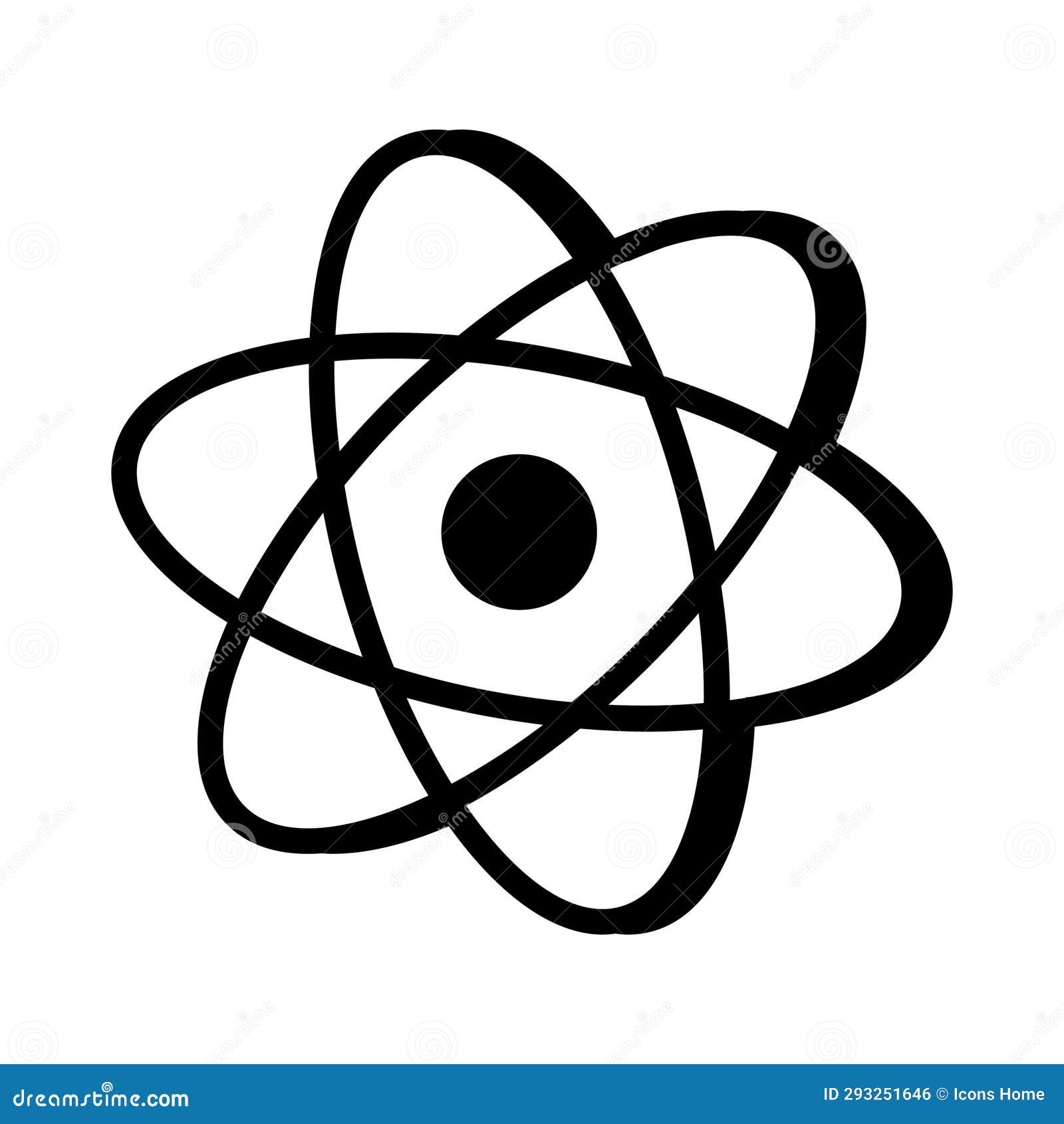 Atom Symbol Denoting Concept Icon of Physics Education in Trendy Style ...
