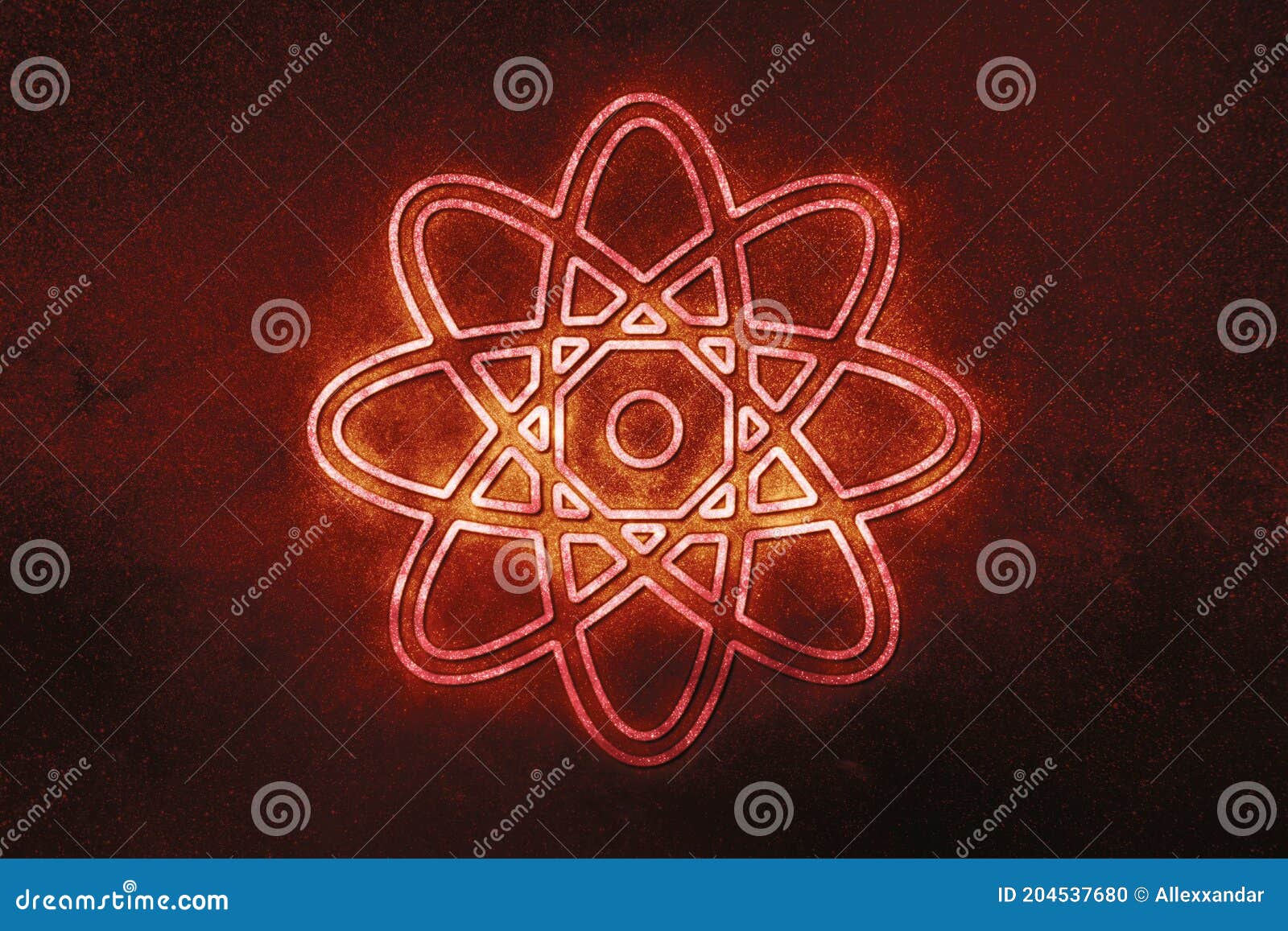 Atom Symbol, Atom Icon, Science Stock Illustration - Illustration of ...