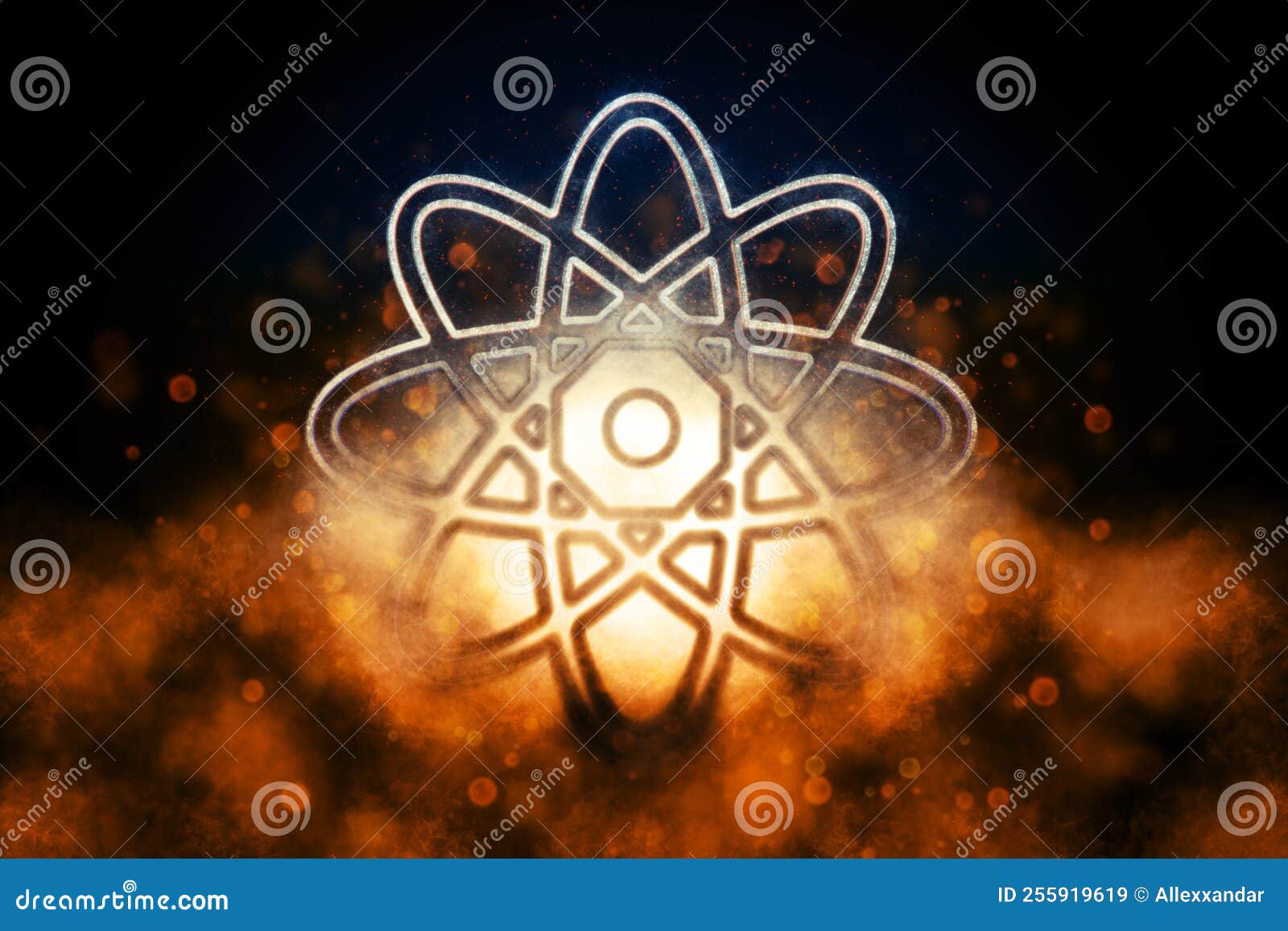 Atom Symbol, Atom Icon, Science Stock Illustration - Illustration of ...