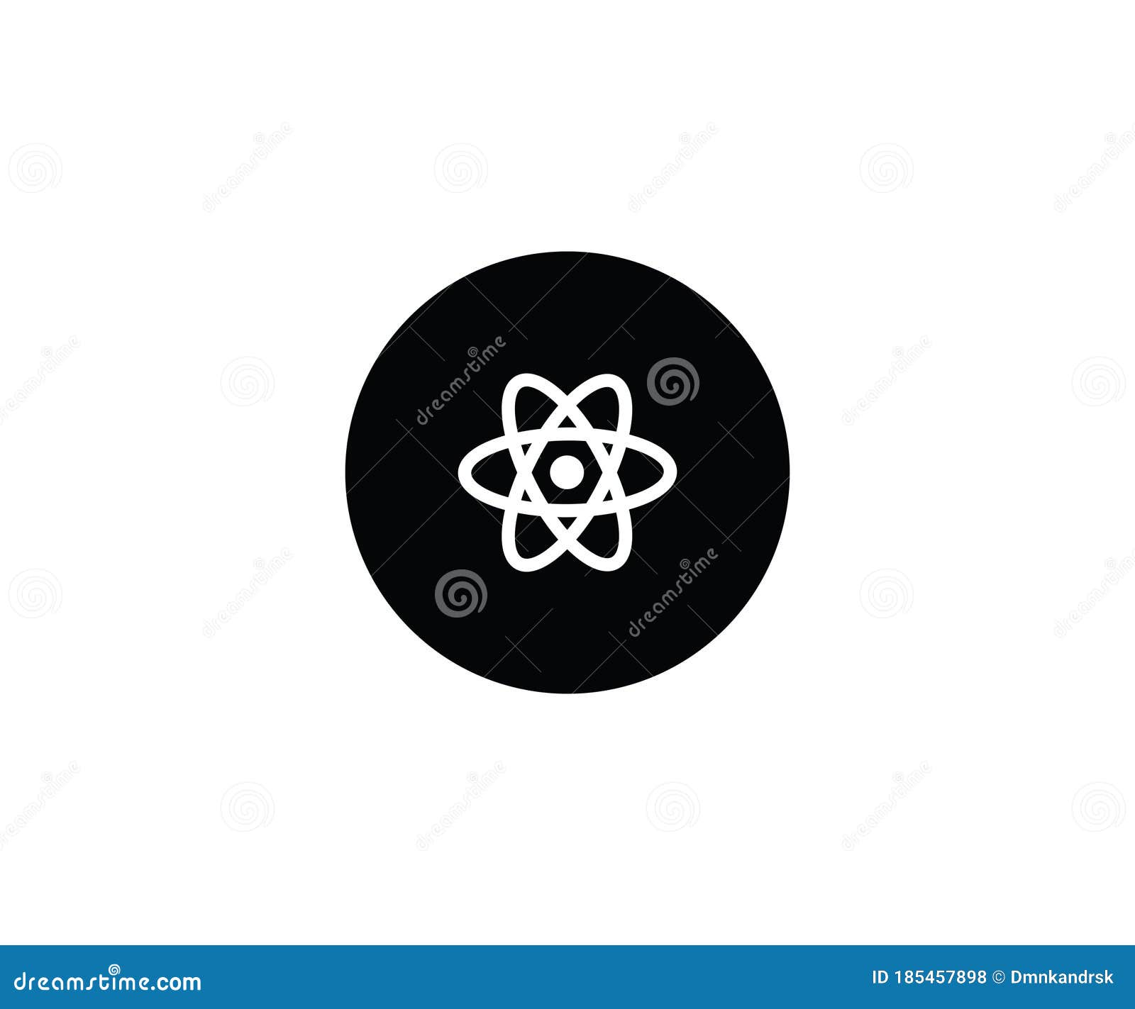 Atom Symbol Nuclear Icon Logo Science Stock Vector - Illustration of ...