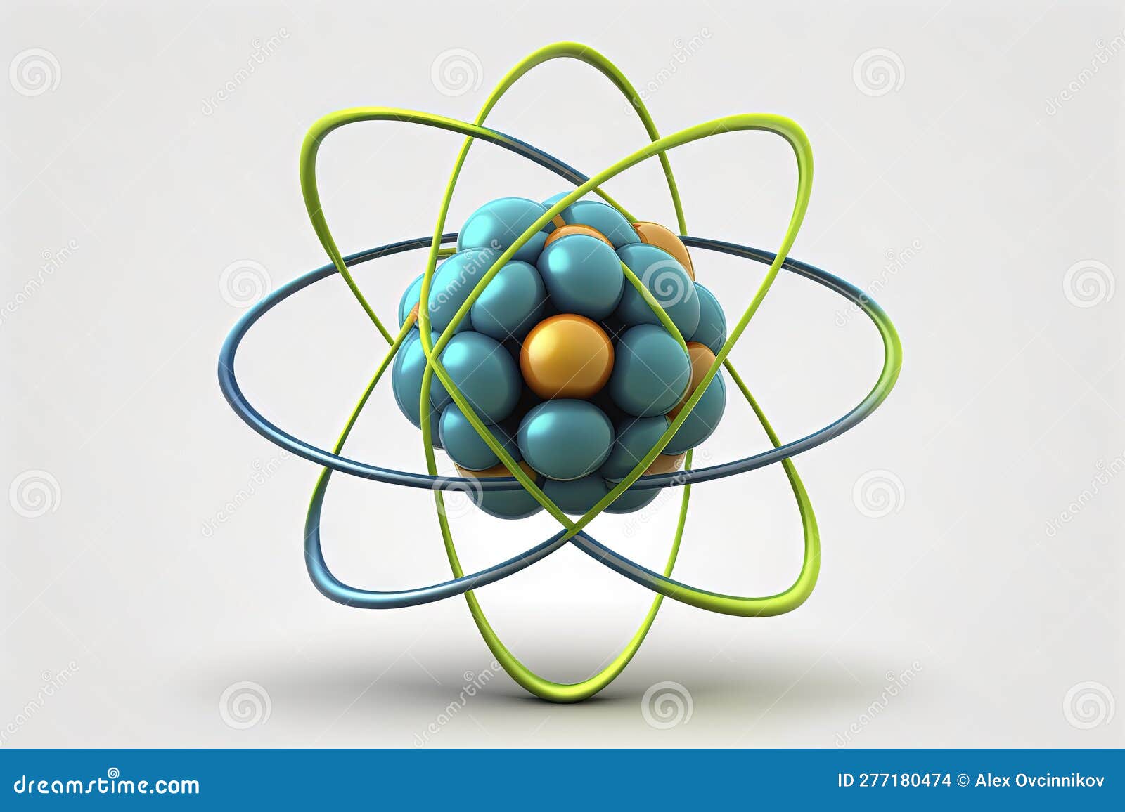 Atom Symbol on White Background for Science Projects. Stock ...