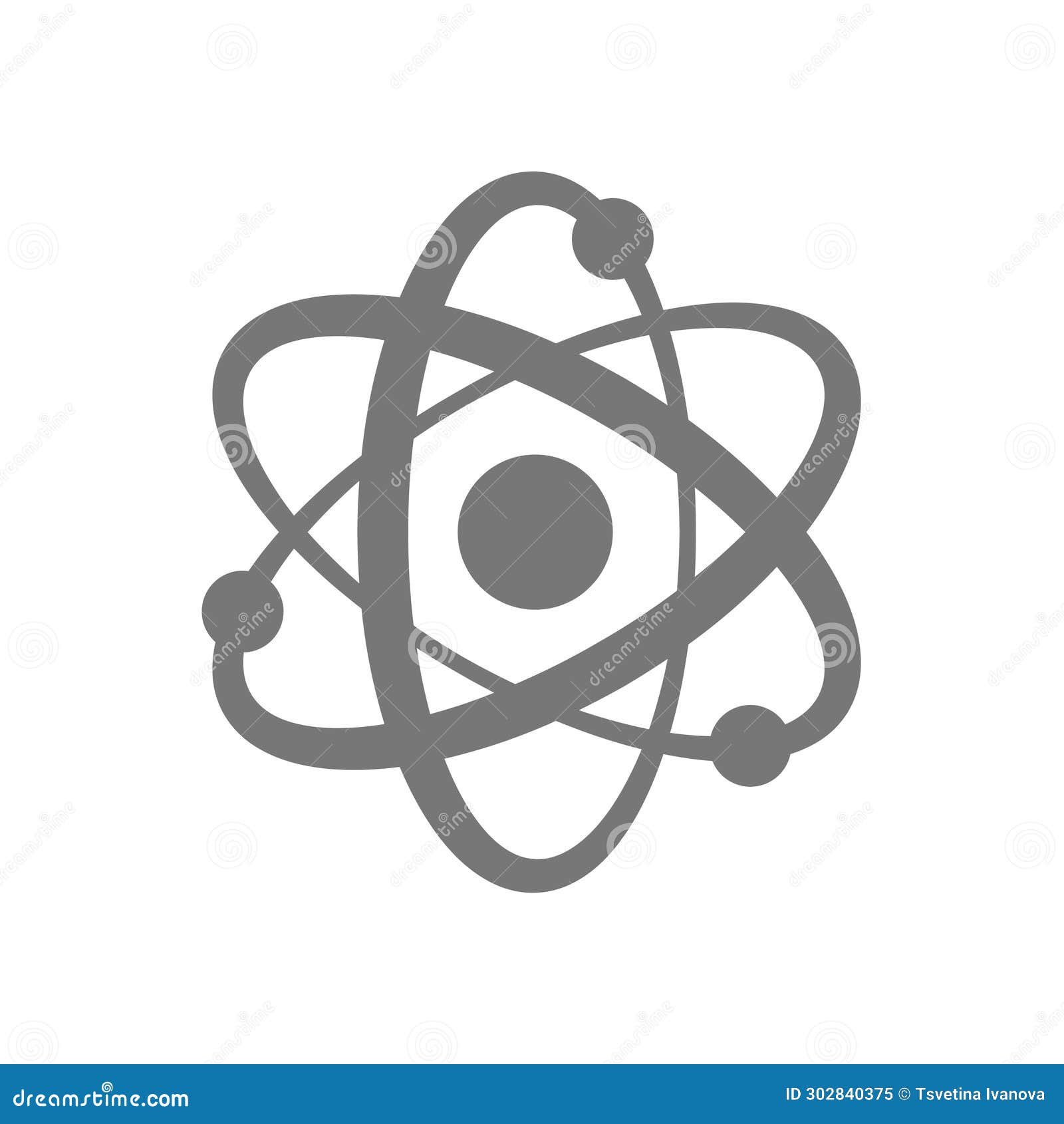 Atom vector icon stock vector. Illustration of symbol - 302840375