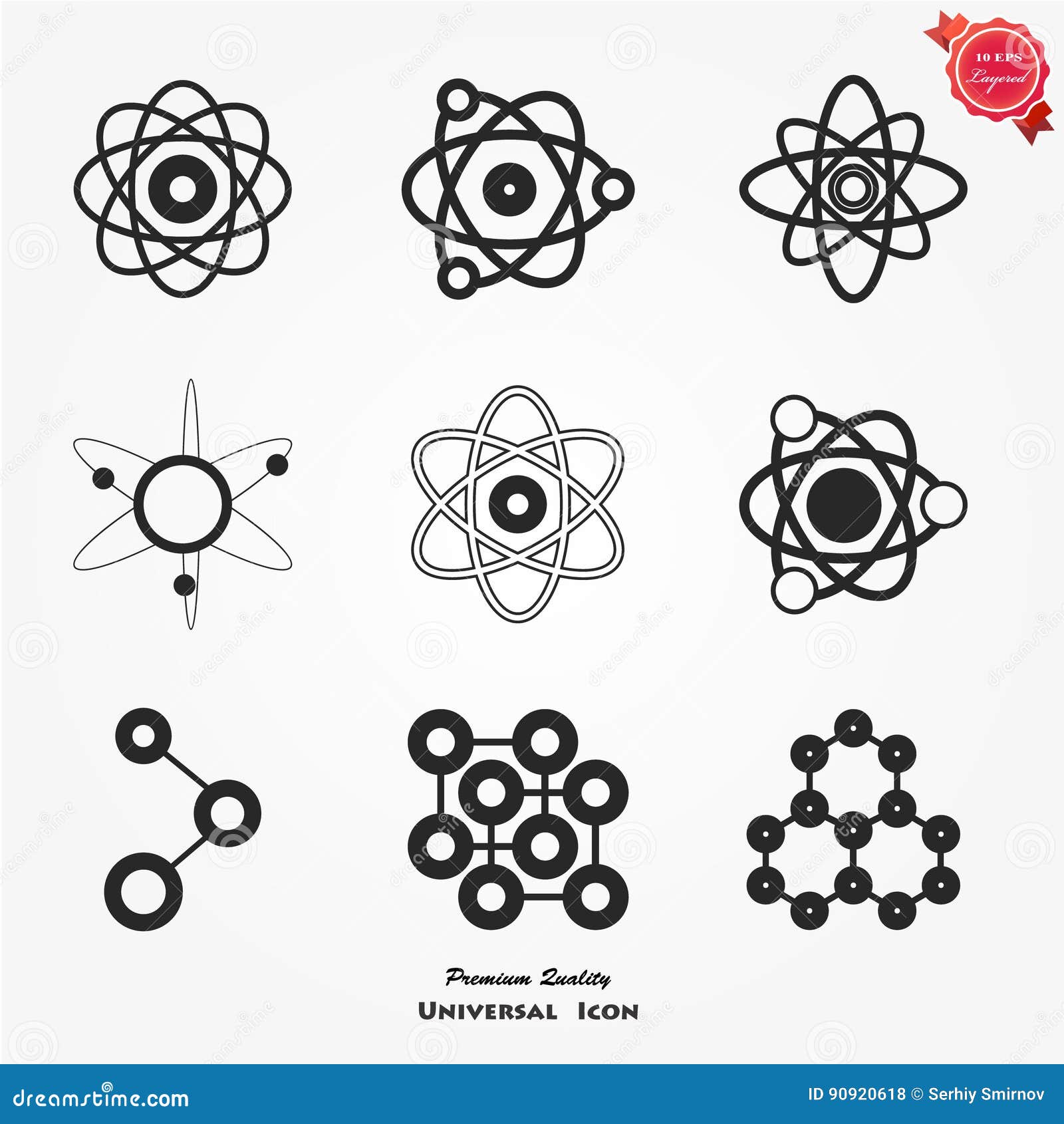 Atom vector icon stock vector. Illustration of icon, particle - 90920618