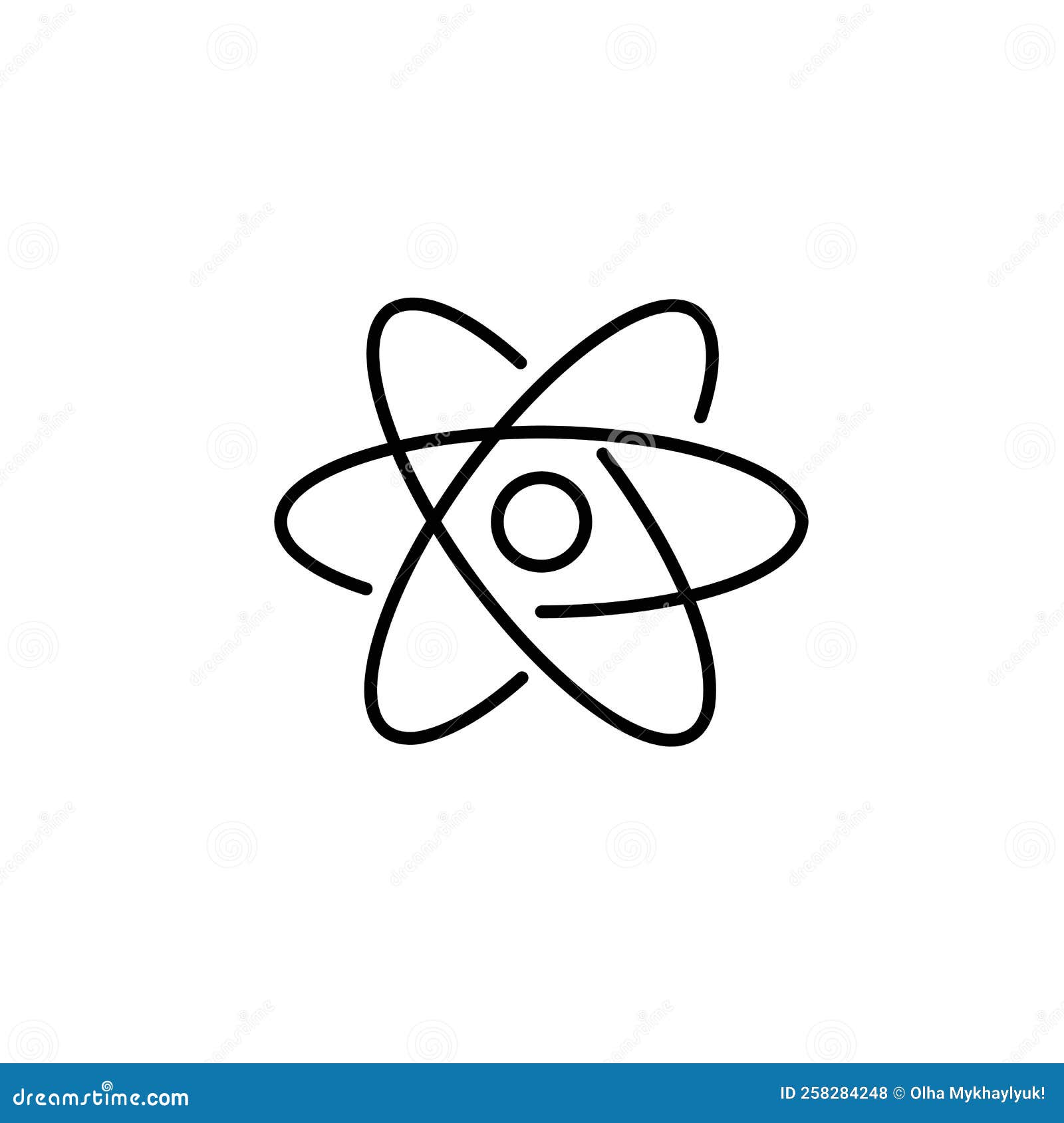 Atom Vector Icon, Electron Symbol. Simple, Flat Design for Web or Mobile App Eps 10 Stock Vector ...