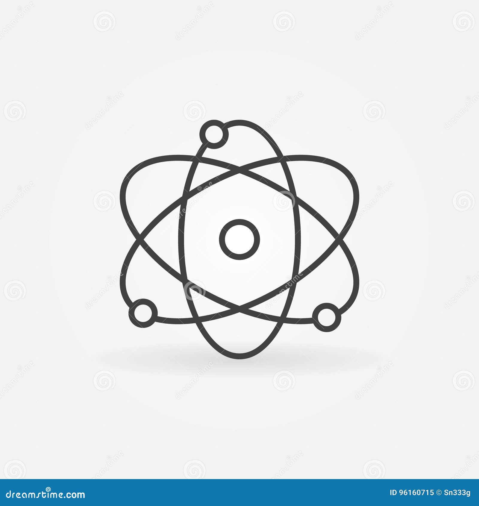 Atom vector icon stock vector. Illustration of chemical - 96160715