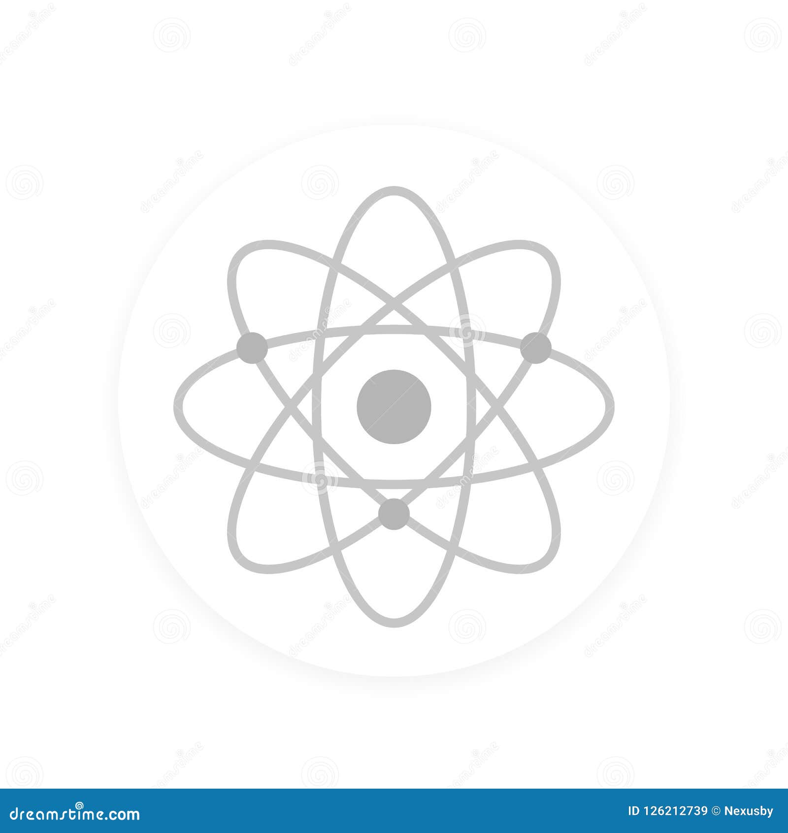Atom vector icon on white stock vector. Illustration of component ...