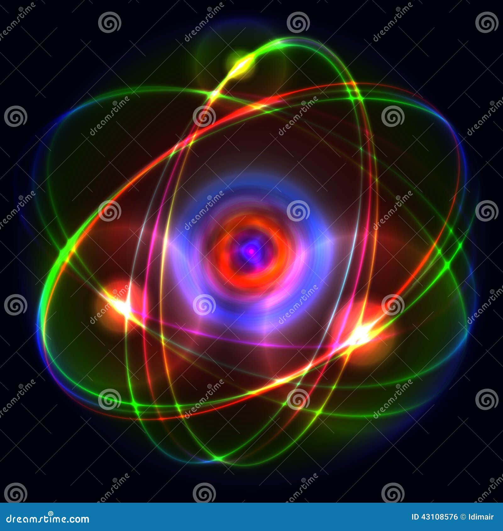 Atom. Vector Illustration stock vector. Illustration of symbol - 43108576