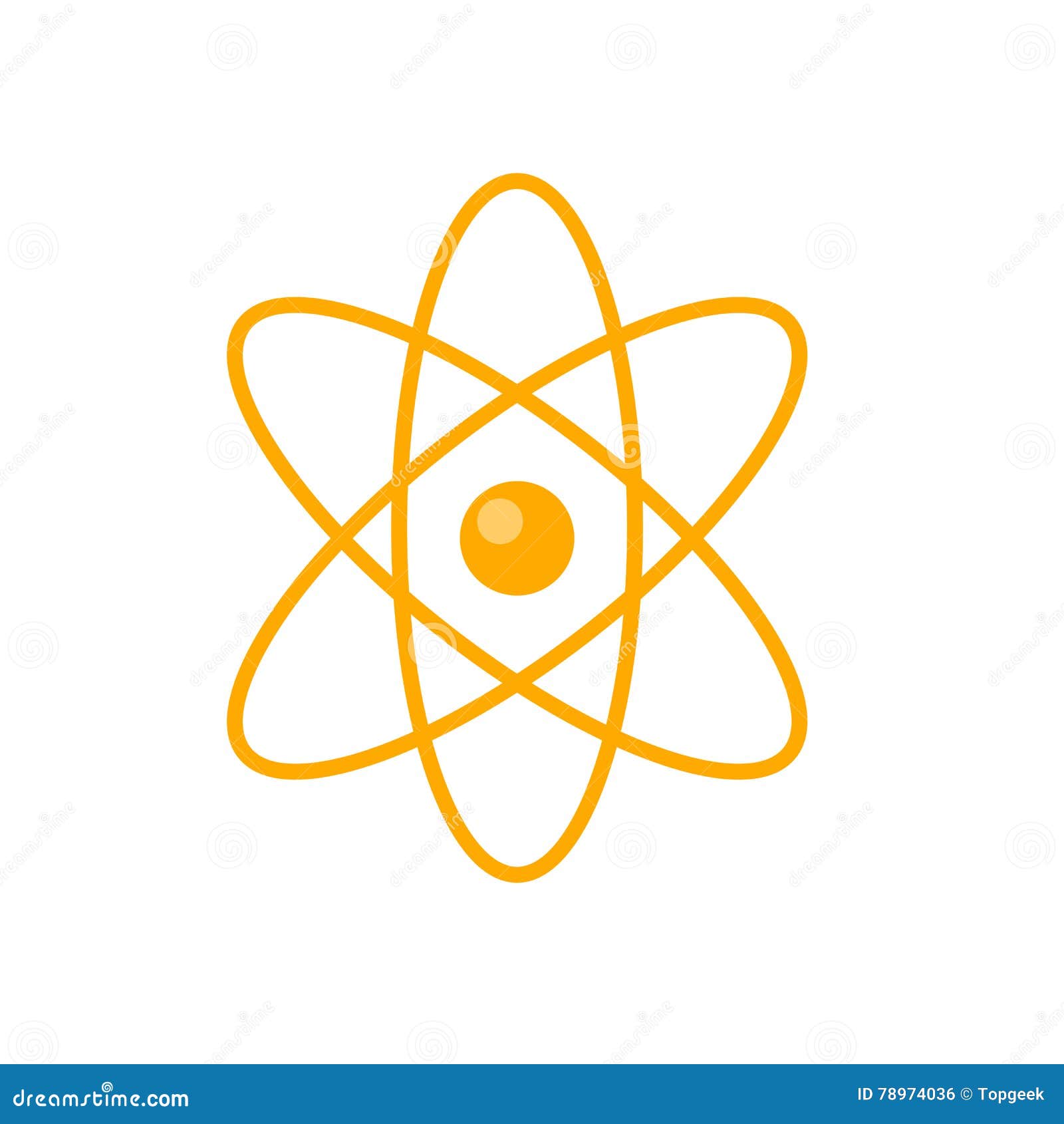Atom Vector Illustration in Flat Style Design Stock Vector ...