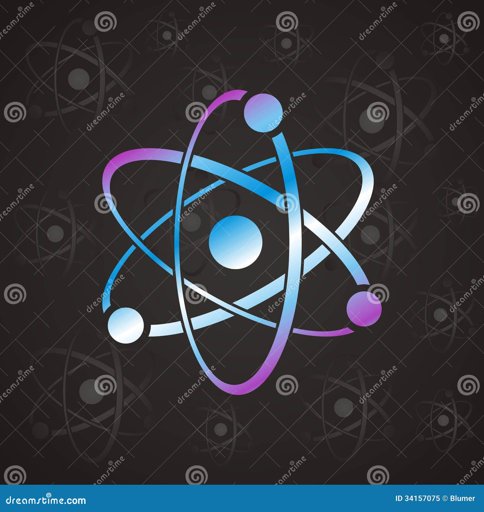 Atom stock vector. Illustration of einstein, chemistry - 34157075