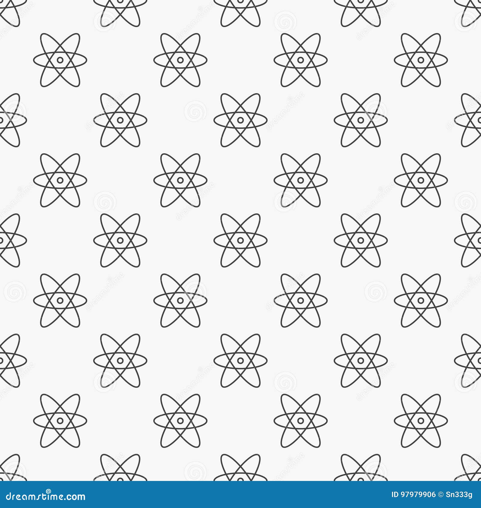 Atom Vector Seamless Pattern Stock Vector - Illustration of molecular ...