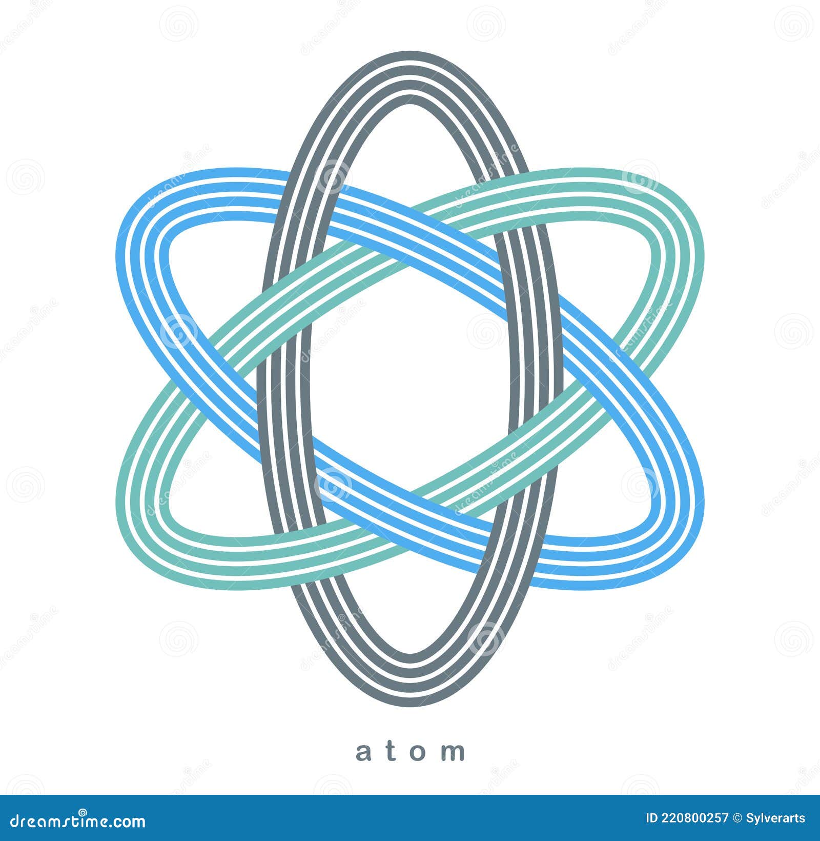 Atom Vector Symbol in Modern Linear Style Isolated on White, Science ...