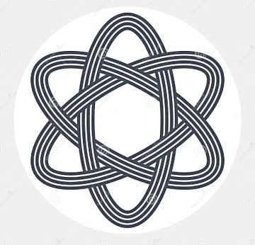 Atom Vector Symbol in Modern Linear Style Isolated on White, Science ...