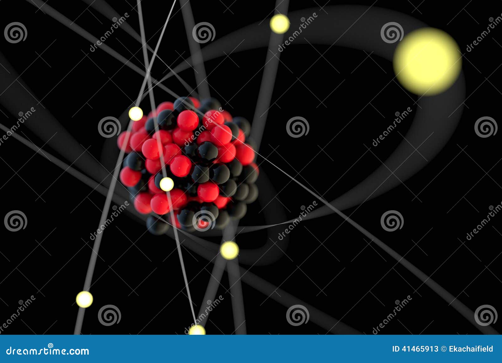 Atom Anatomy, Atomic Model Or Structure, Electrons Orbiting The Nucleus ...