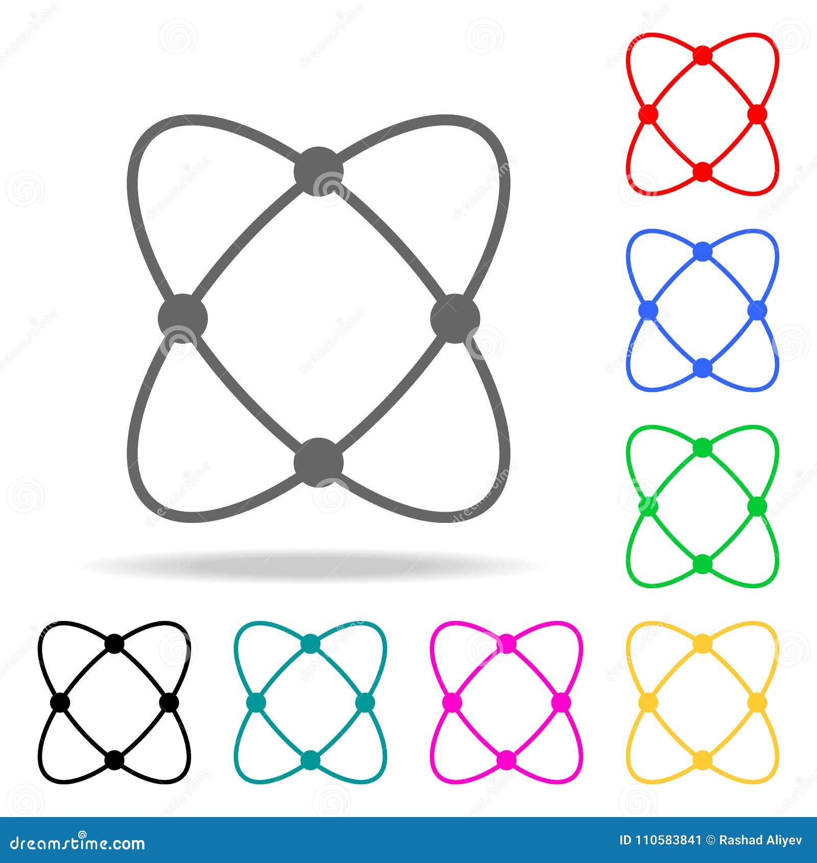Atom Web Icon. Elements in Multi Colored Icons for Mobile Concept and ...