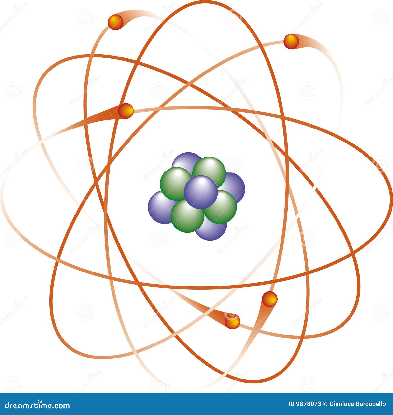 Atom X stock vector. Illustration of sphere, factory, atom - 9878073