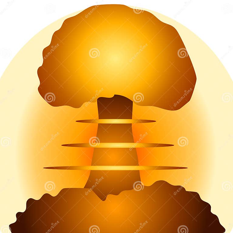 Atombombe-Atompilz 2 stock abbildung. Illustration von kunst - 2776101
