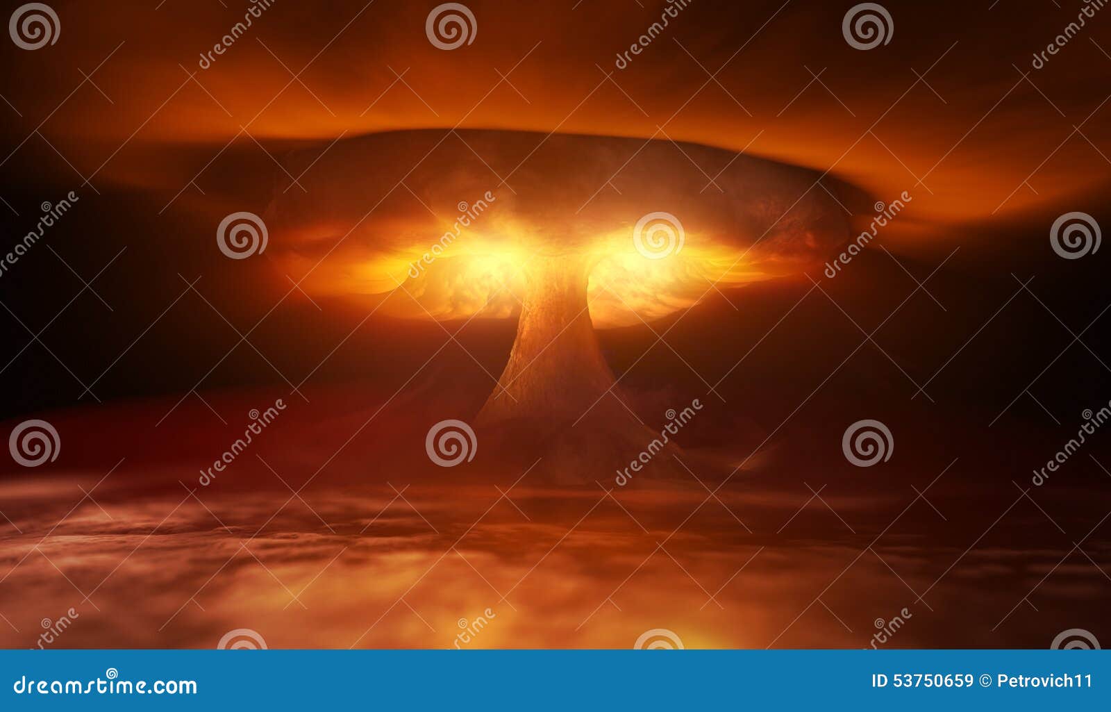 Atombombenexplosion in Der Wüste Stock Abbildung - Illustration von ...