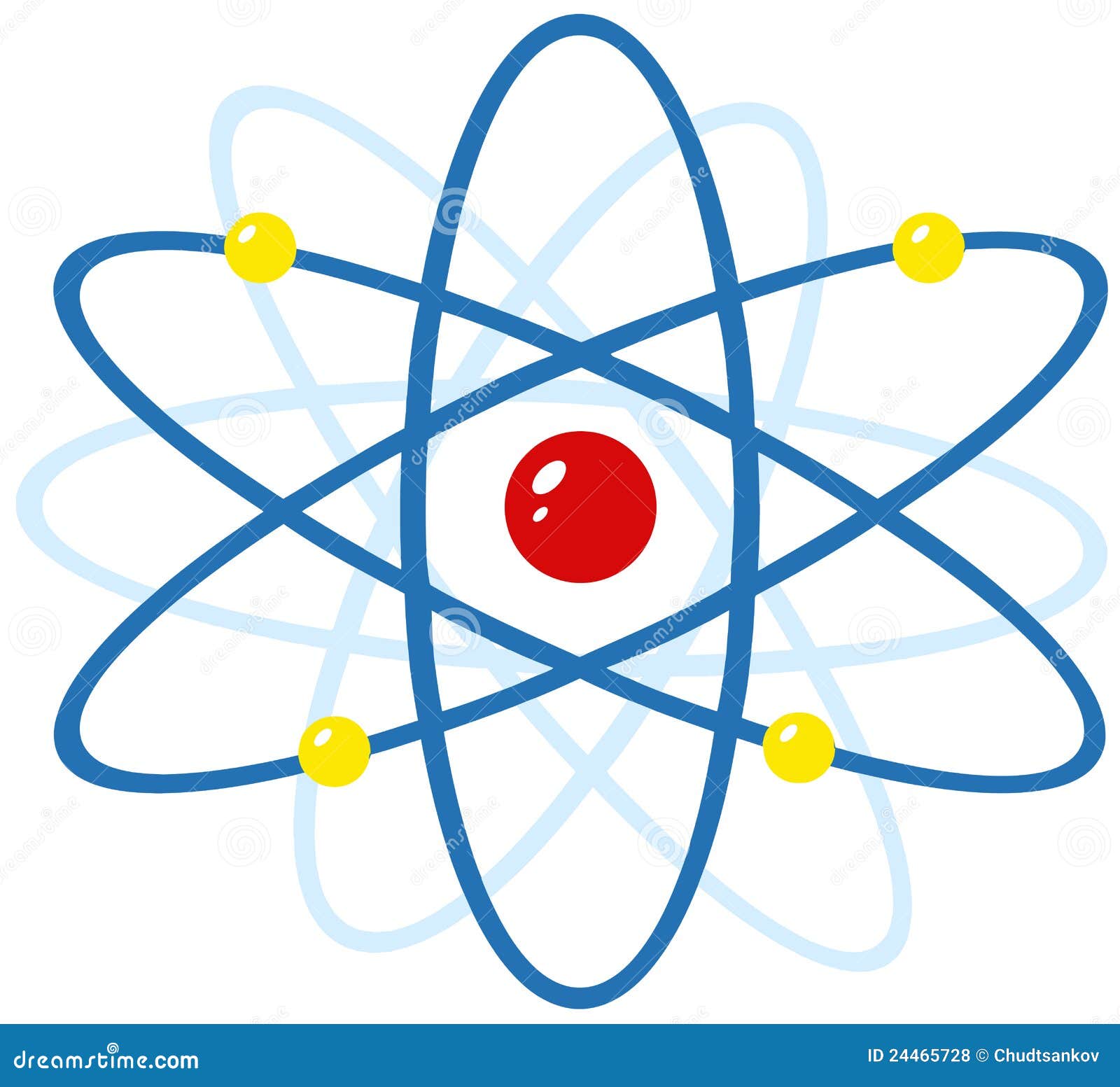 Atome coloré illustration de vecteur. Illustration du forme - 24465728