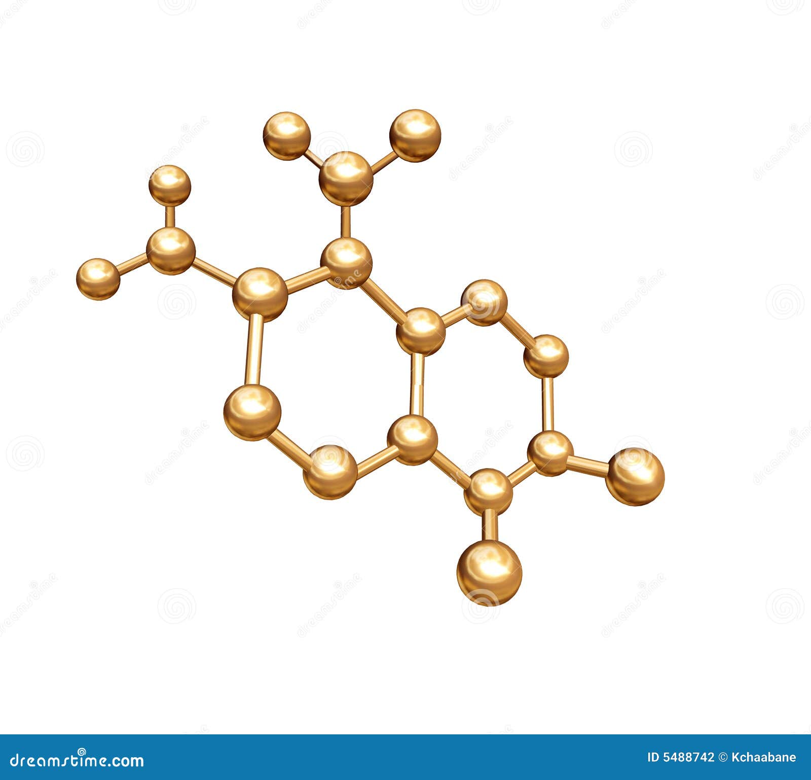 Atome d'or illustration stock. Illustration du sphère - 5488742