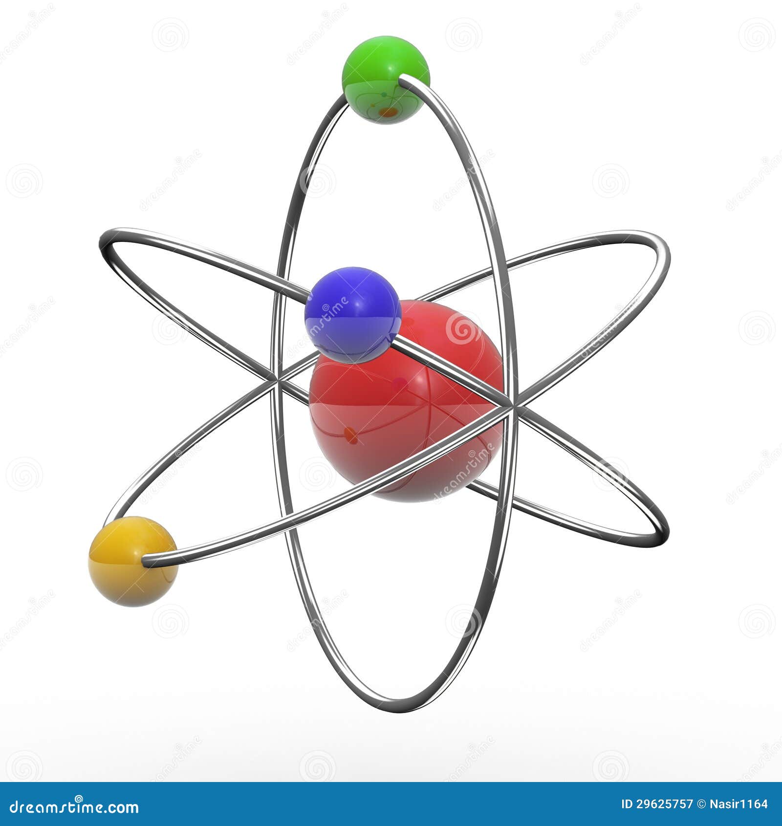 Atome de l'orbitale 3d illustration stock. Illustration du atome - 29625757