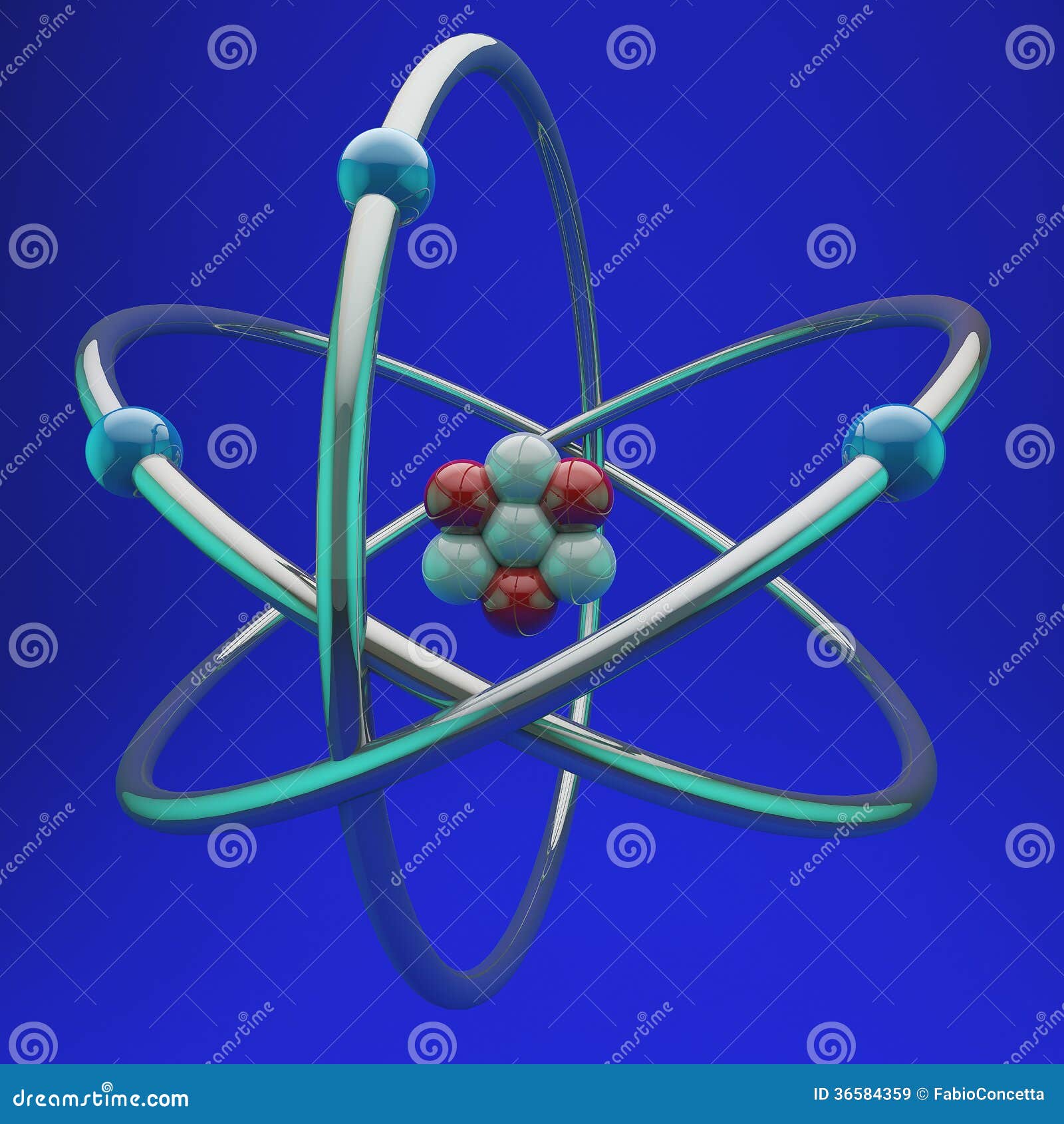 Atome de lithium illustration stock. Illustration du physique - 36584359