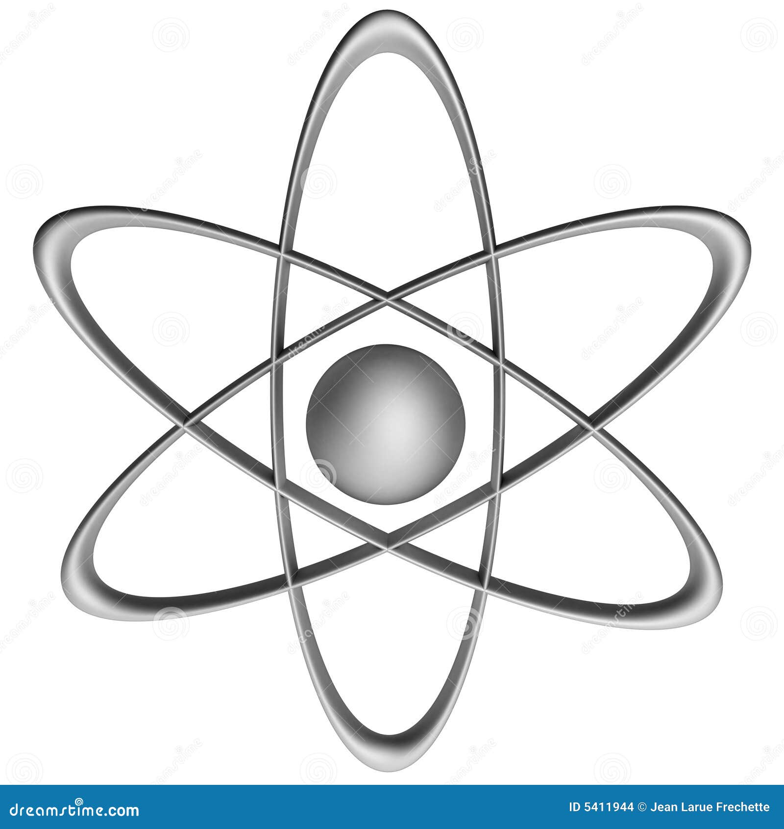 Atome en aluminium illustration stock. Illustration du cercle - 5411944