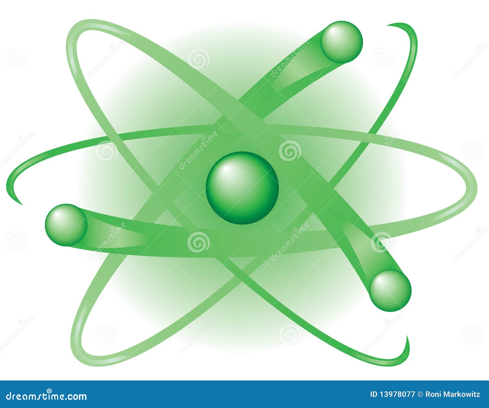 Atome vert illustration de vecteur. Illustration du symbole - 13978077
