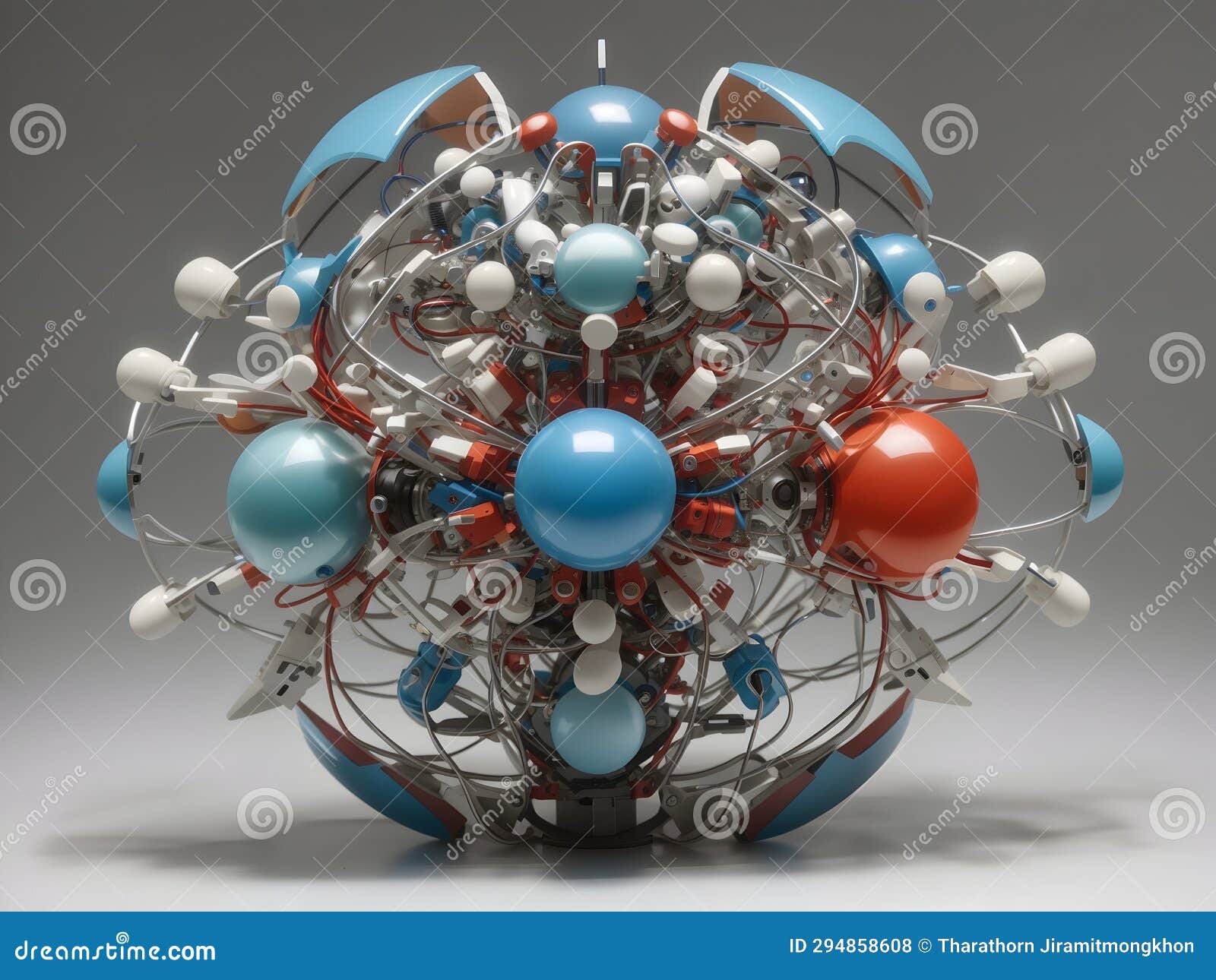 Atomic Ambiance: Exploring Electron Variants in Art Stock Illustration ...