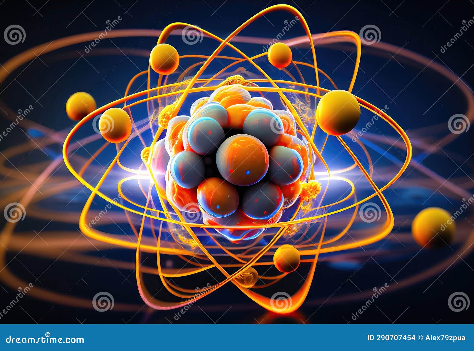 Protons Collision And Fermi Gamma-ray Royalty-Free Cartoon ...