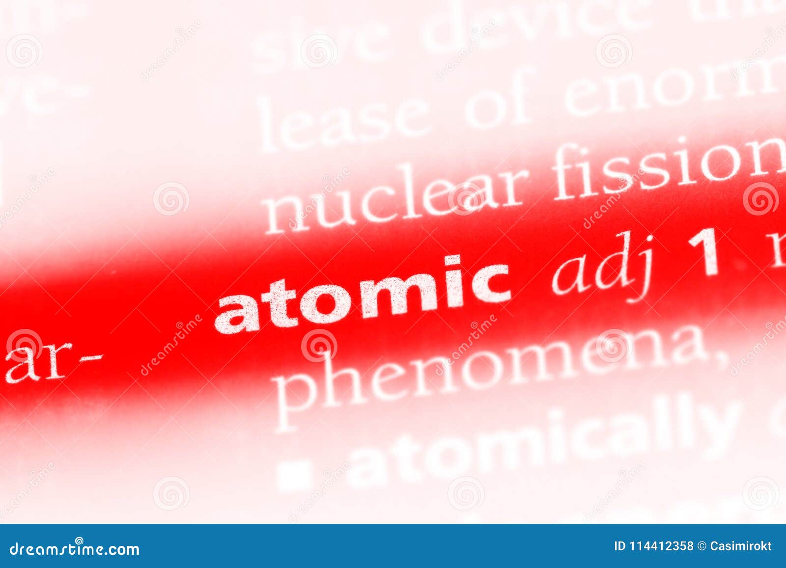 Atomic stock photo. Image of atomic, printed, definition - 114412358