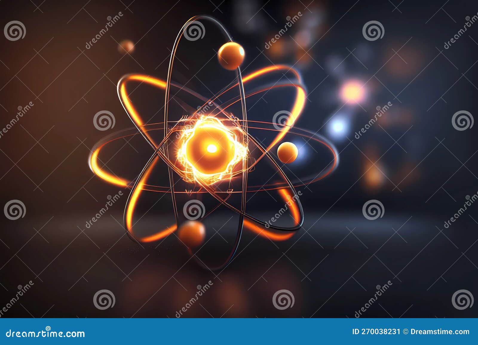 Atomic Backdrop Concept. Generative Ai Design Stock Illustration ...
