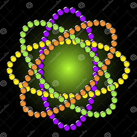 Atomic Beads stock vector. Illustration of yellow, atomic - 66458386