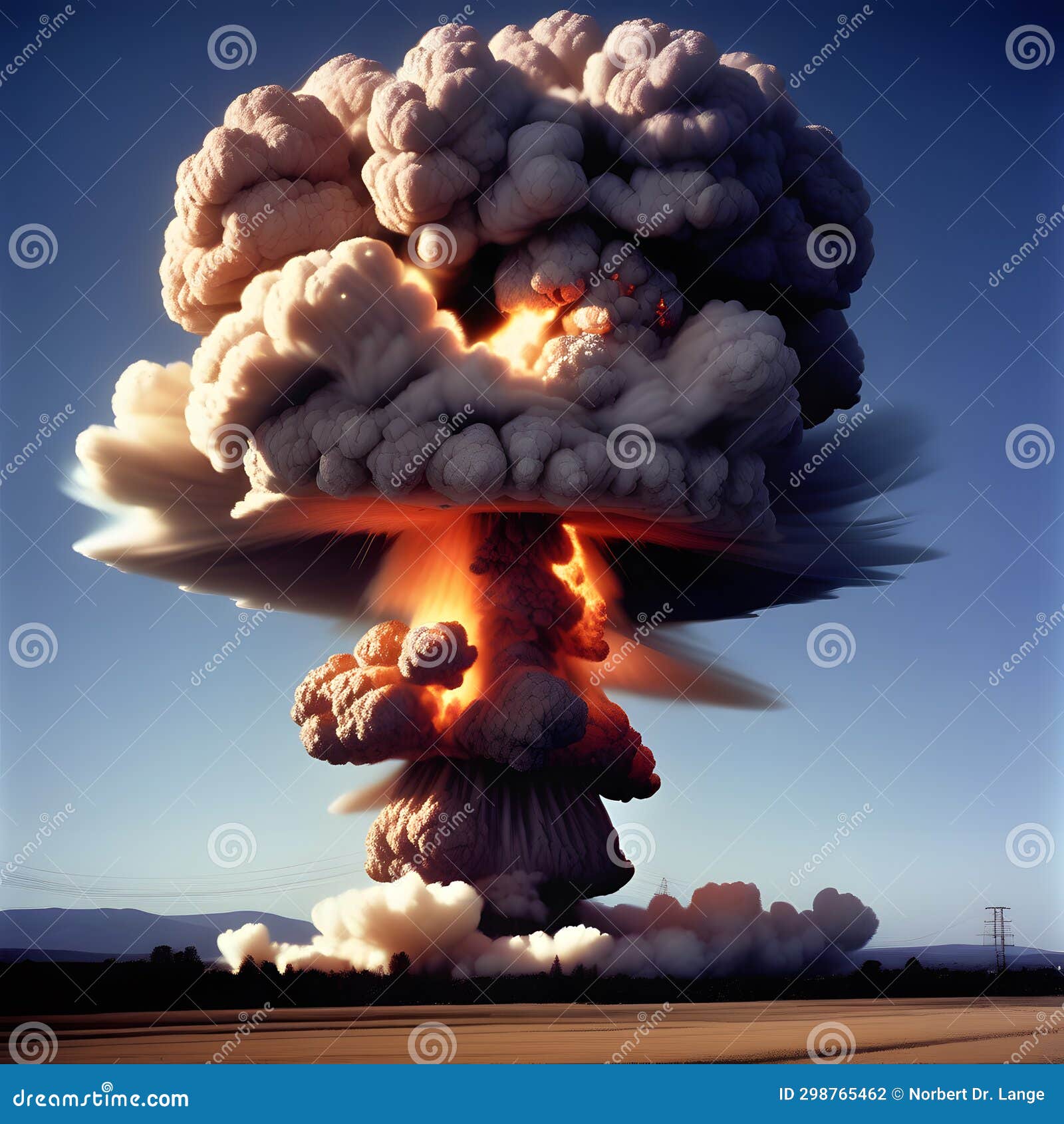 Atomic bomb, AI-generatet stock illustration. Illustration of ...
