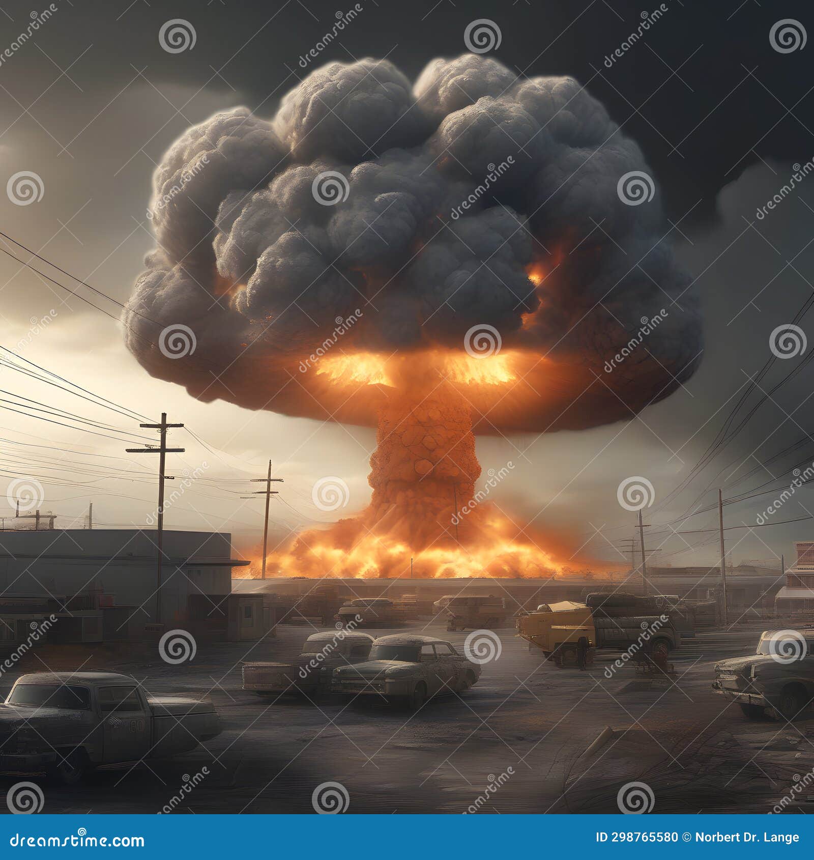 Atomic bomb, AI-generatet stock illustration. Illustration of ...