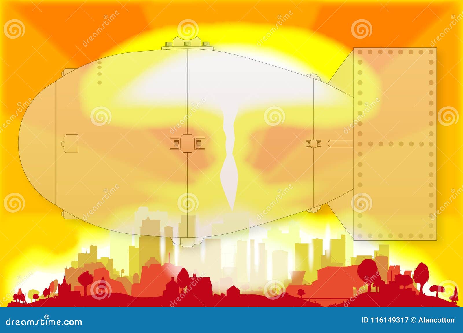 Hydrogen Bomb Exploded Royalty-Free Stock Image | CartoonDealer.com ...